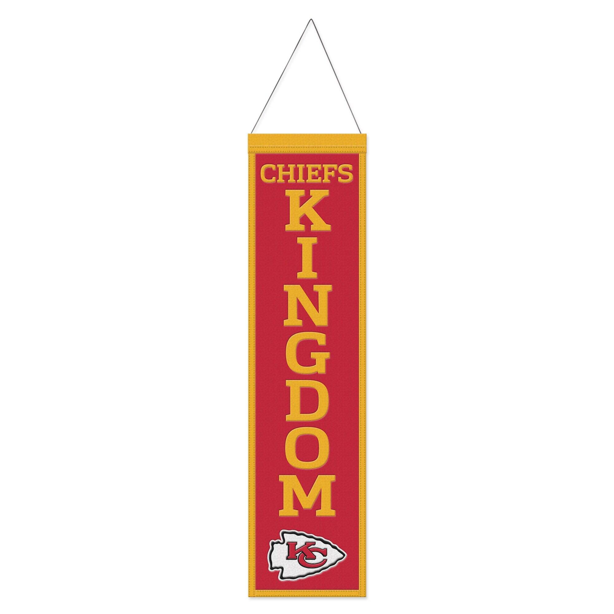 WinCraft Kansas City Chiefs 8" x 32" Slogan Wool Banner Multicolor ...