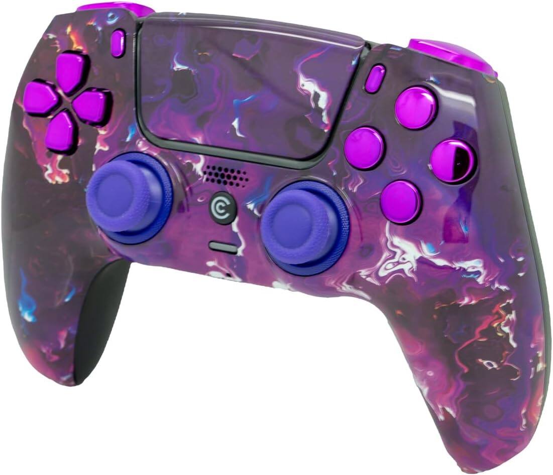 Custom Controllerzz Custom Wireless Controller for PS5 Purple Magma ...