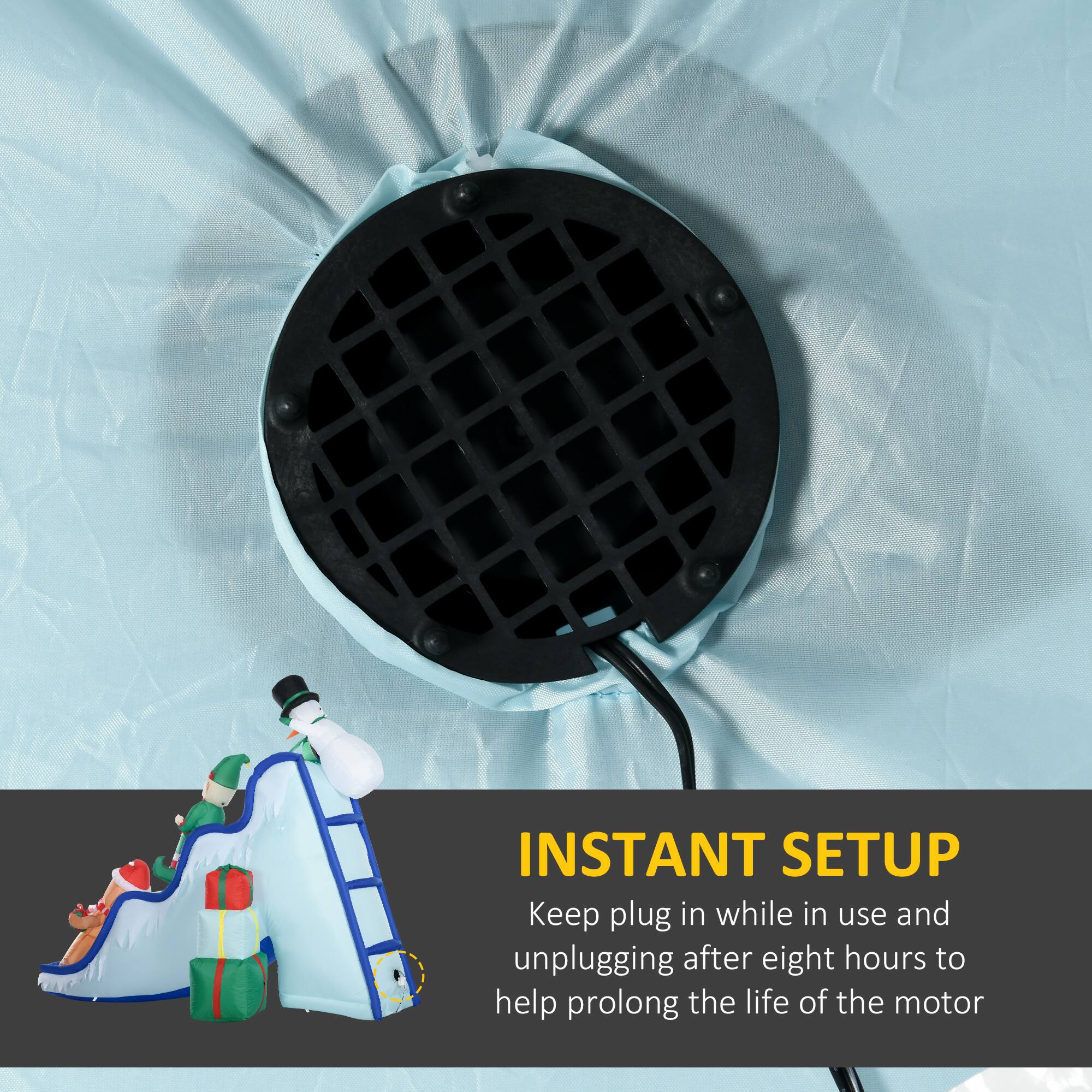 TinyHomie HOMCOM 8ft Christmas Inflatable Snowman Elf Gingerbread Man ...