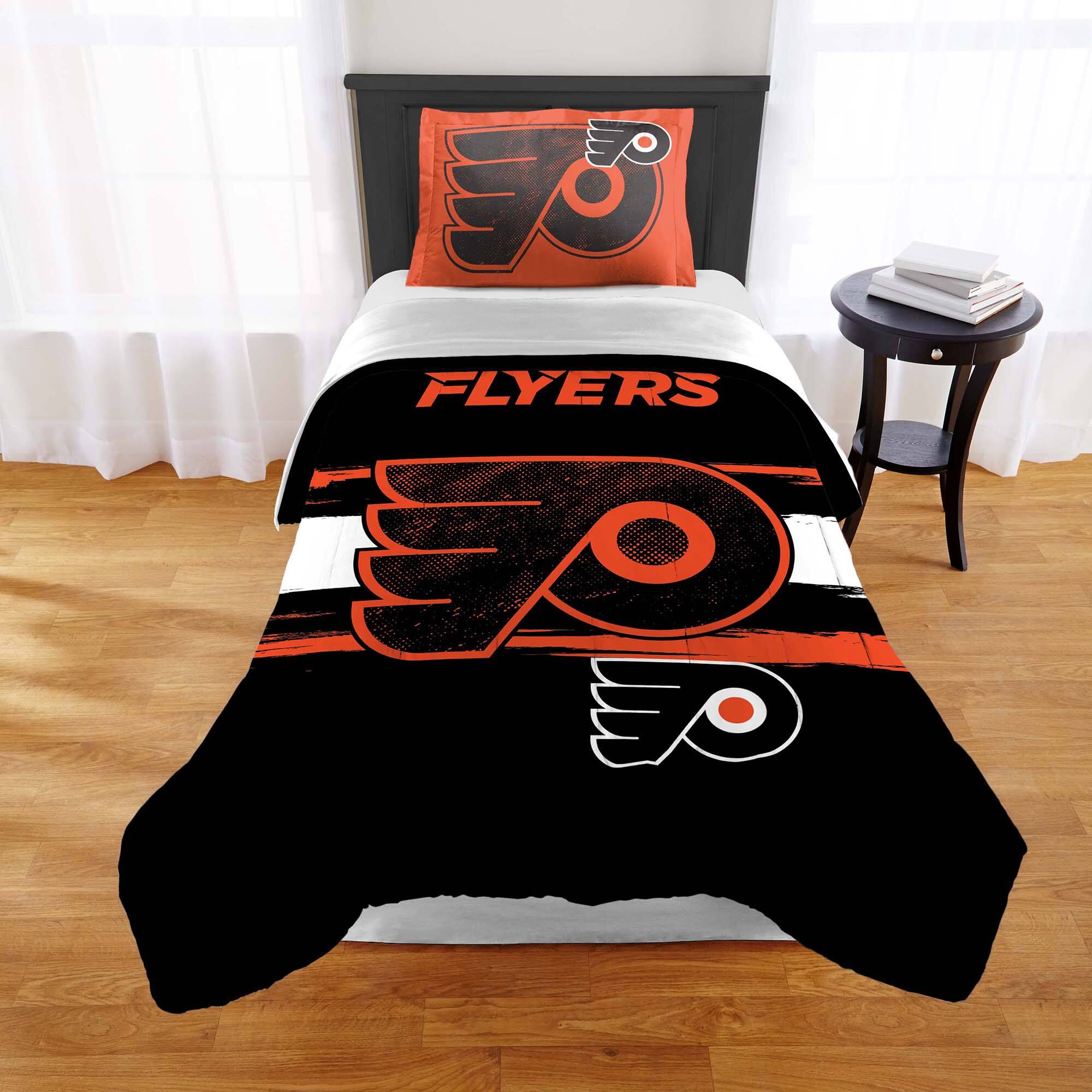 Sweet Home Collection NHL Philadelphia Flyers Comforter & Pillow Sham Set Twin/Twin XL ...