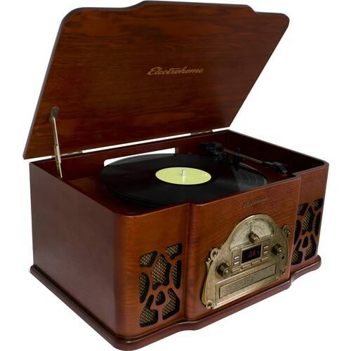 Best Buy: Electrohome Winston Vintage Classic Turntable Real Wood ...