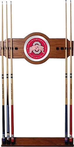 Best Buy: Trademark Global Ohio State 8-Cue Wall Rack Medium Oak ...