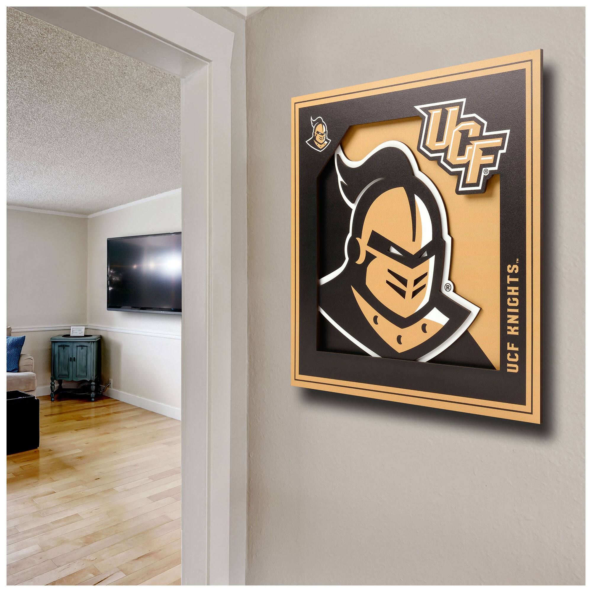 YouTheFan UCF Knights 12'' x 12'' 3D Logo Wall Art Multicolor 4438223 ...