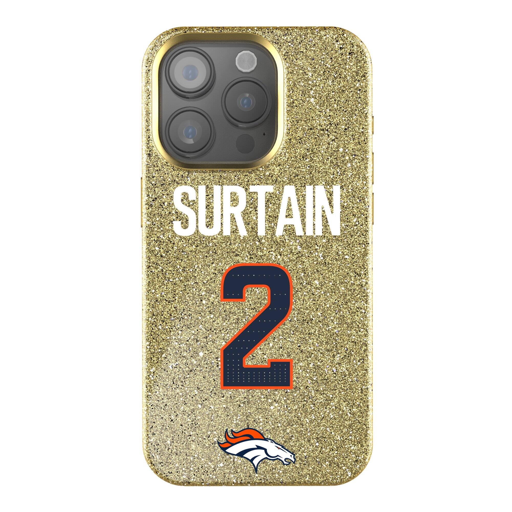 Keyscaper NFL Denver Broncos Patrick Surtain Bling iPhone Case 15 Gold ...