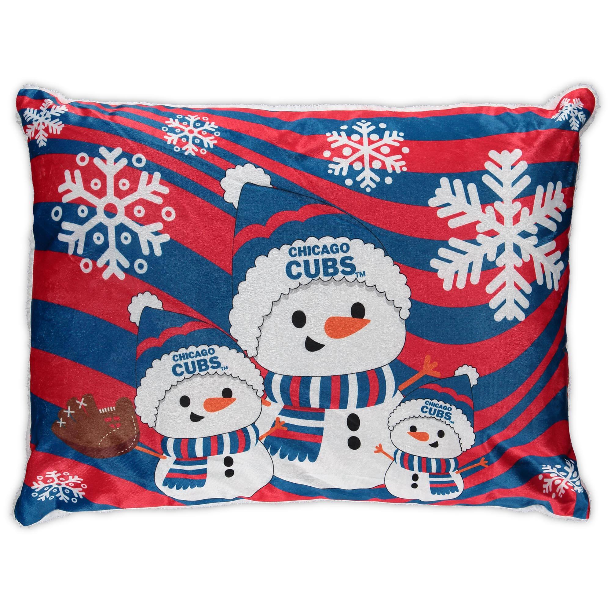 Pegasus Chicago Cubs 20'' x 26'' Holiday Snowman Bed Pillow Blue ...