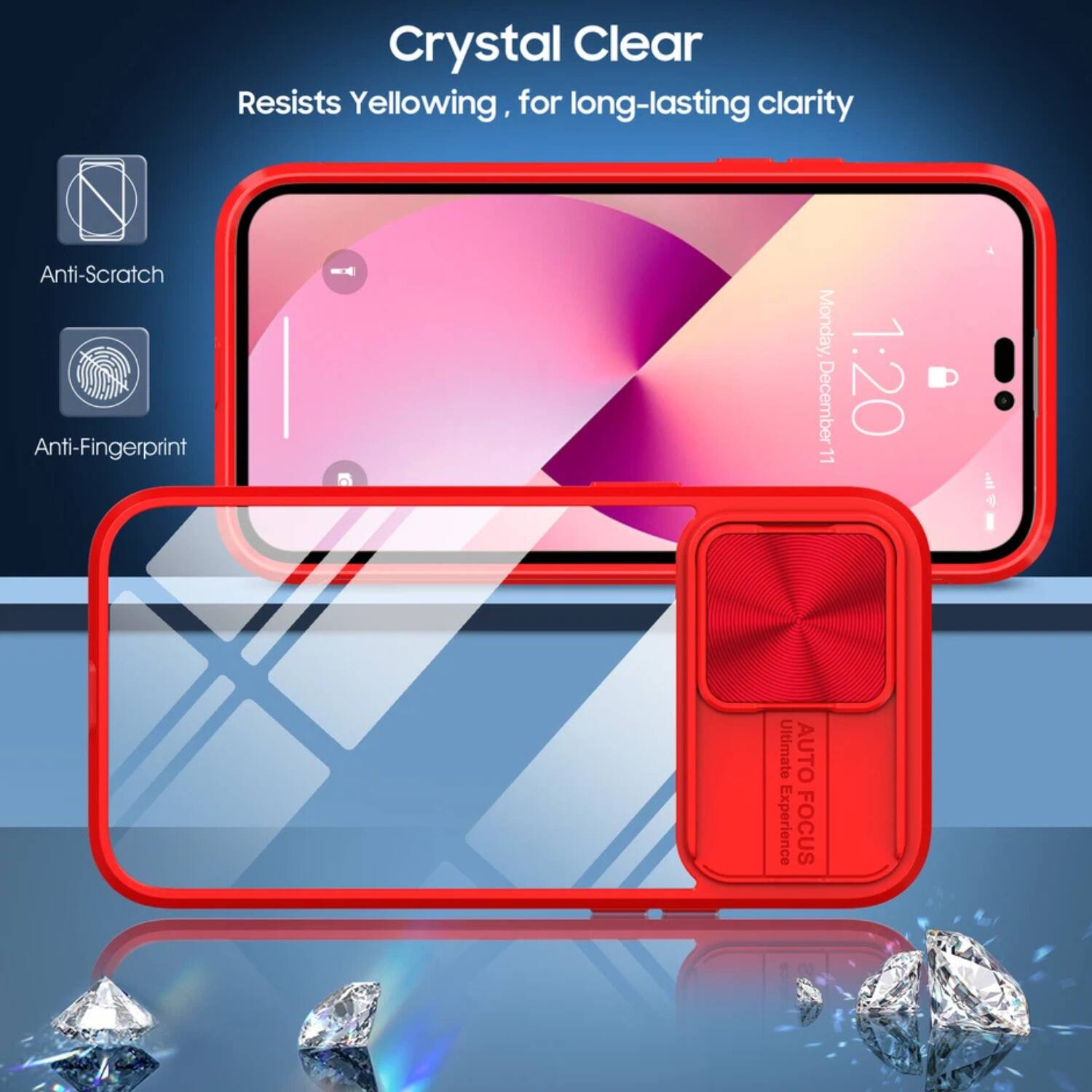 Stock Preferred Clear Case with Slide Camera Cover for iPhone 16 Pro ...