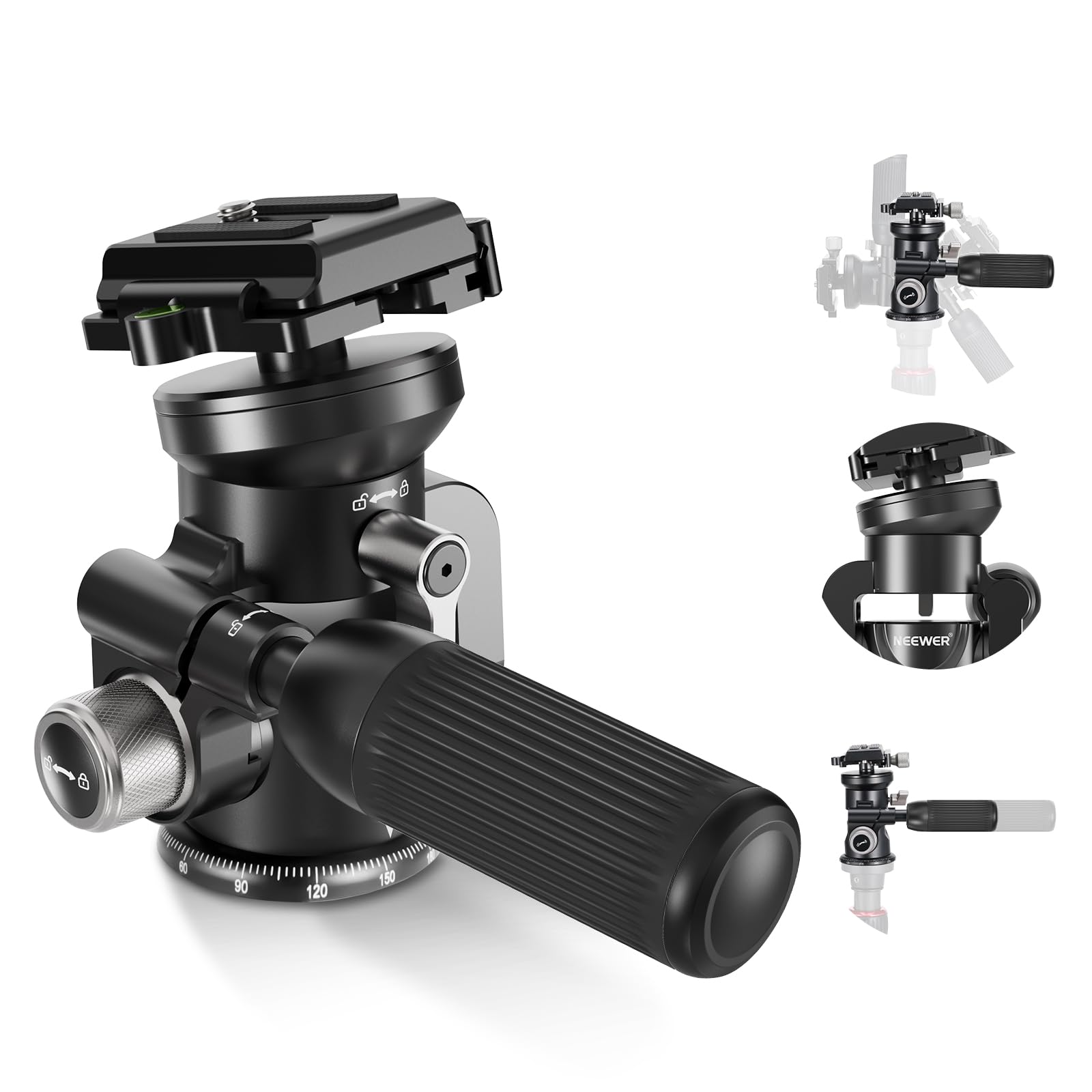 Neewer Video Pan Tilt Head, +/ 15° Leveling, Arca, 11lb TH03 - Best Buy