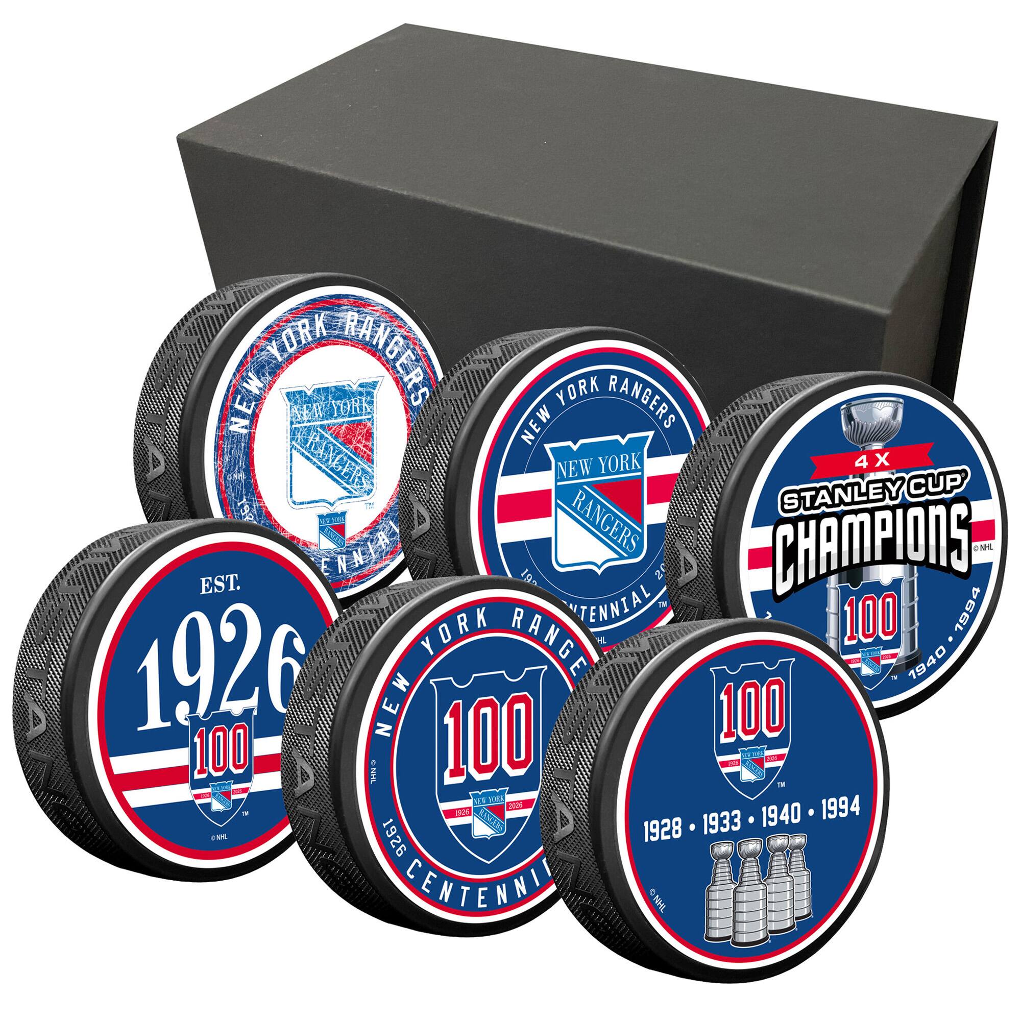Mustang Drinkware New York Rangers Centennial Six Puck Set Multicolor ...