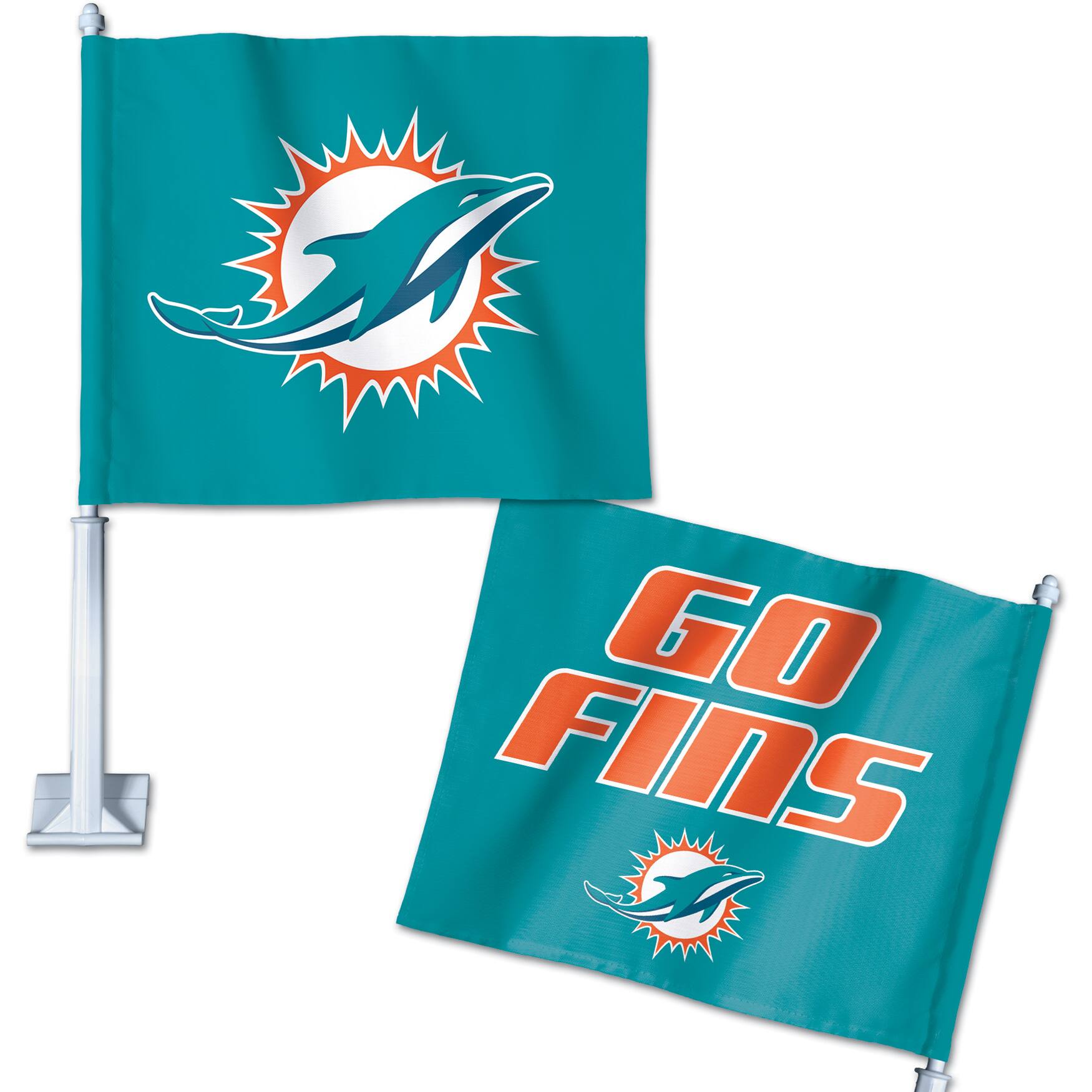 WinCraft Miami Dolphins Double Sided Slogan Car Flag Multicolor 3204463 ...