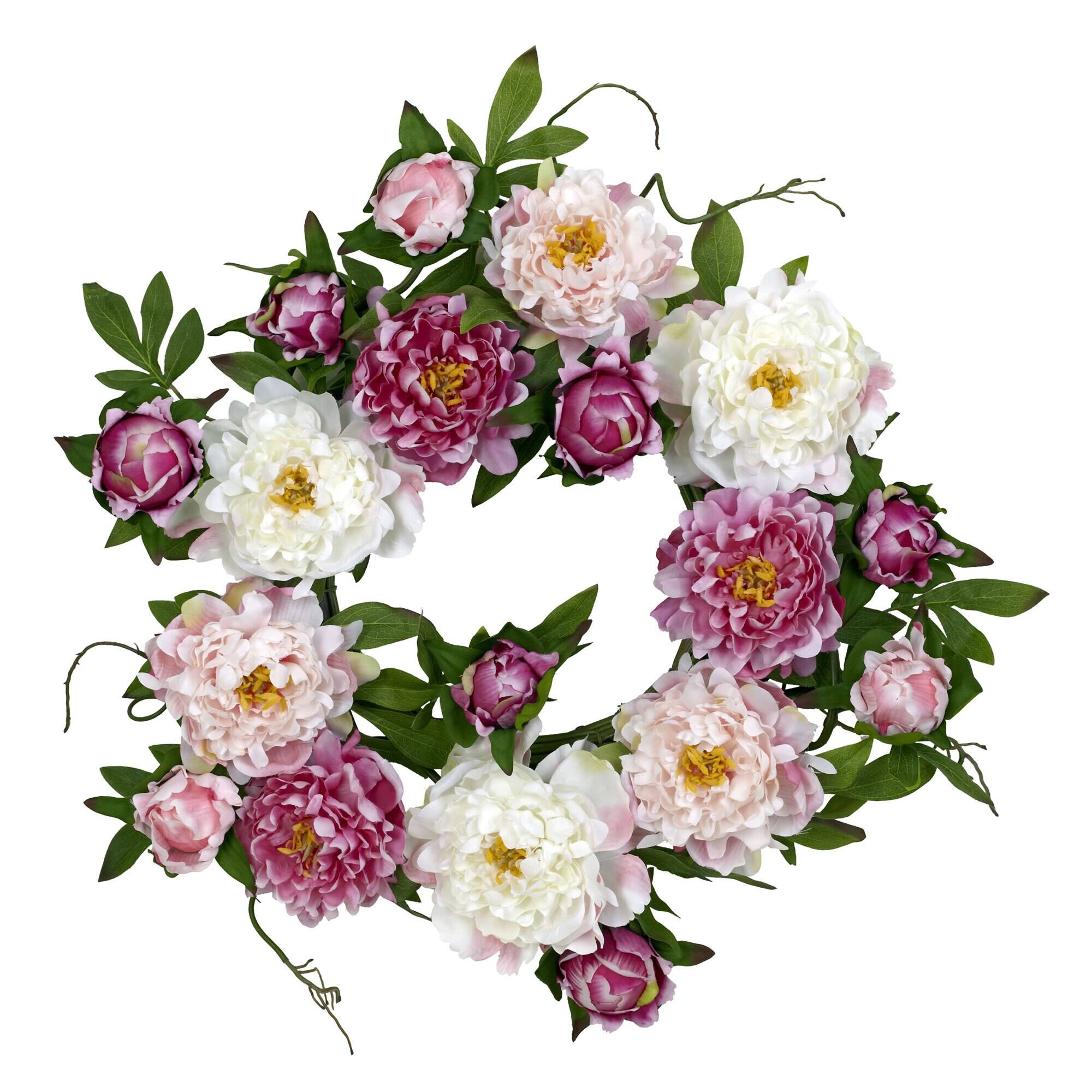 BreeBe 22" Peony Wreath Pink 4788 - Best Buy