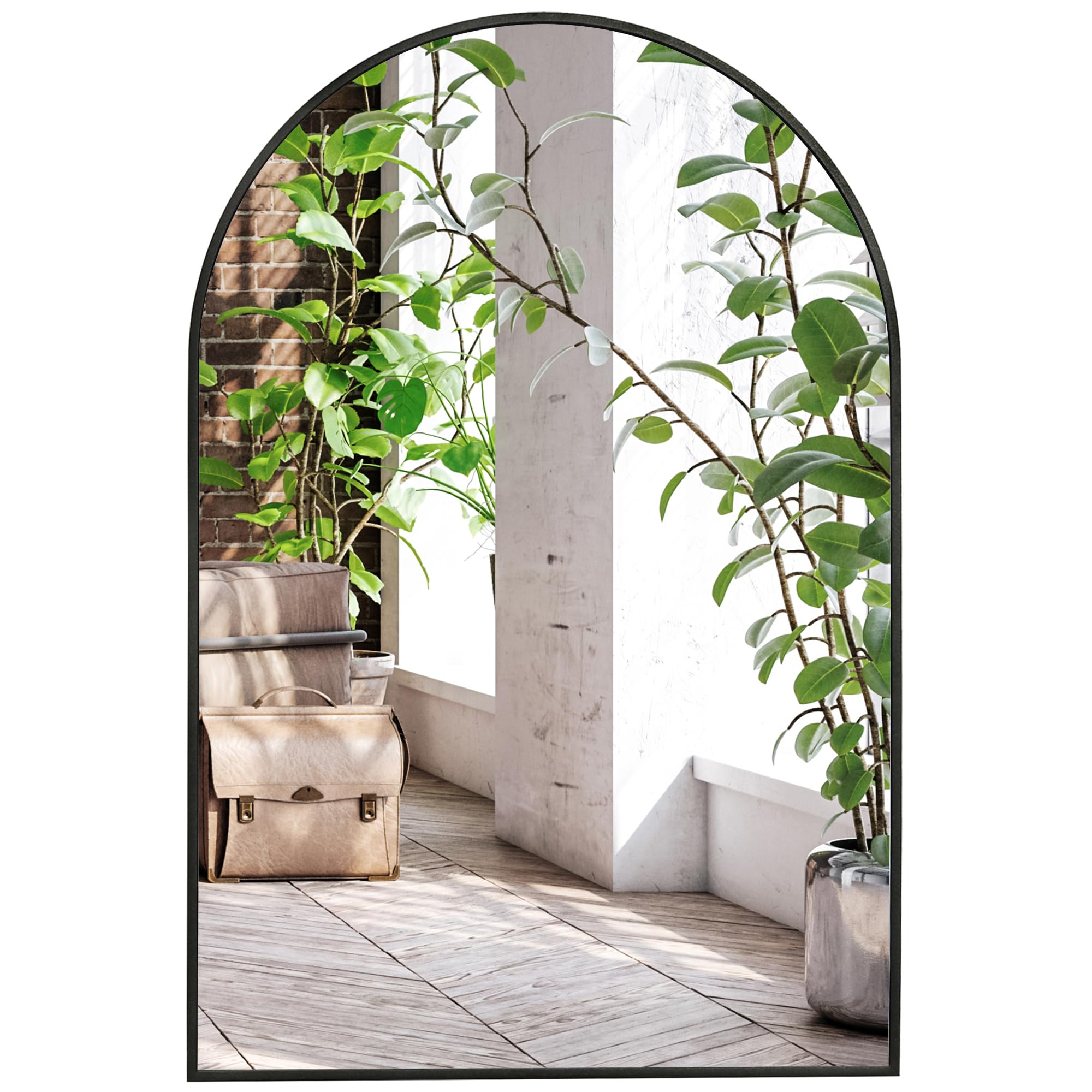 Cedar Assembly 20x30 Arched Mirror Hanging Mirrors With Durable Frame ...