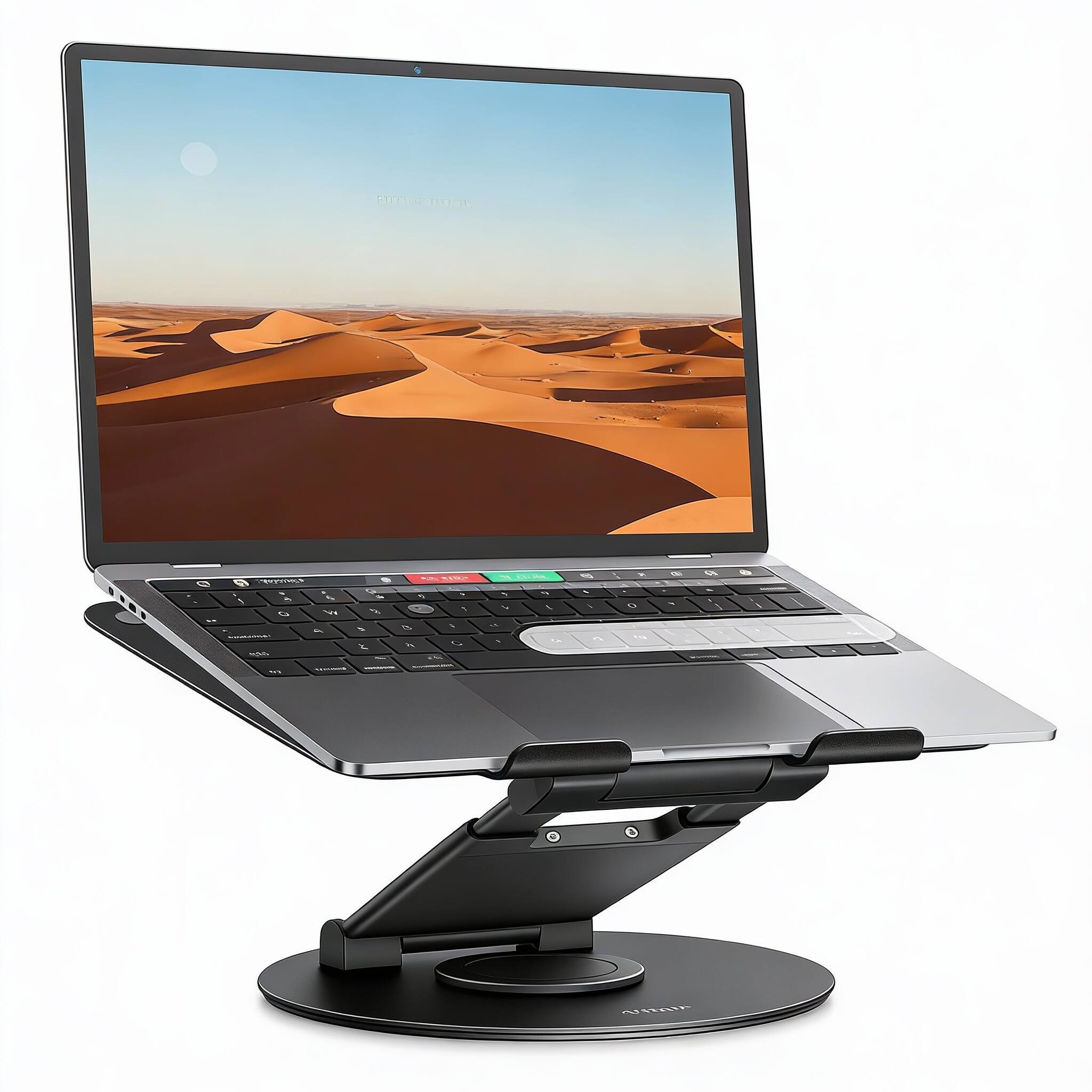 Frangdom Telescopic 360 Rotating Laptop Stand Adjustable Height Swivel Black 10 17" 20" 22lbs ...