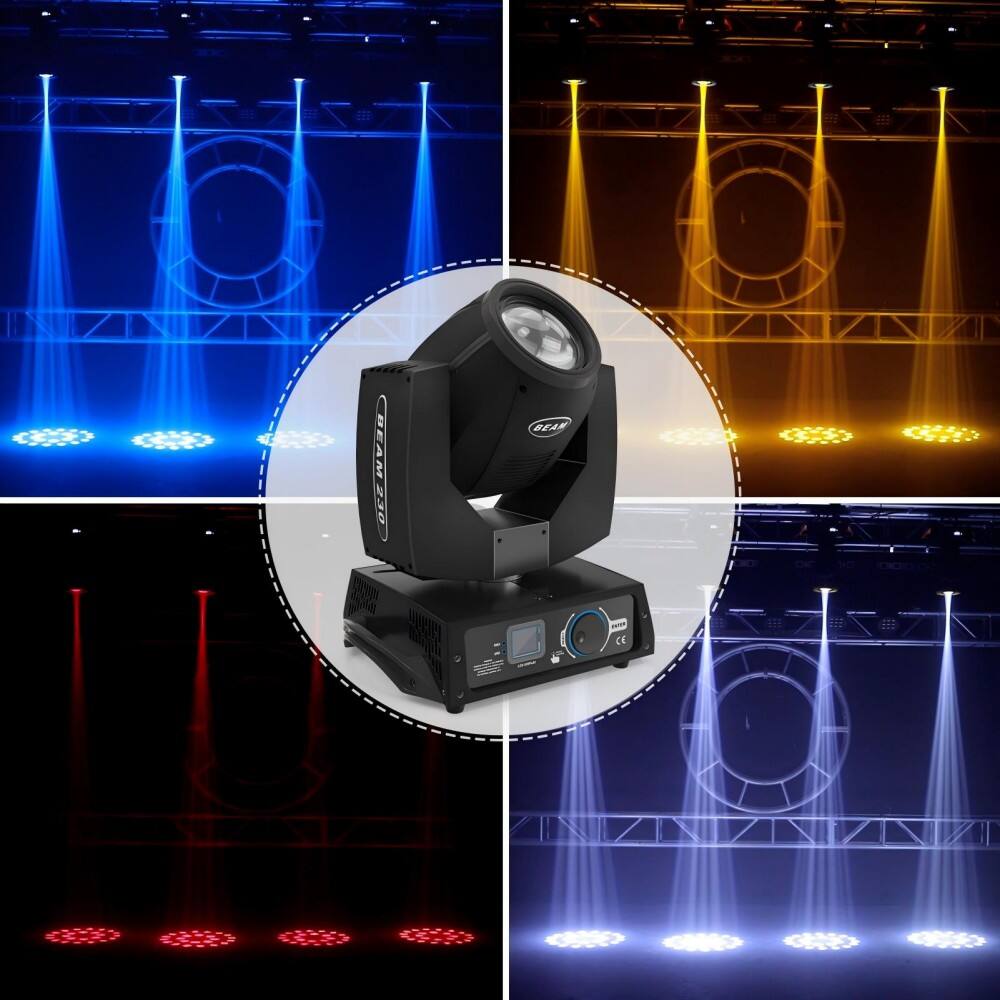 UKing Stage Lights 230W Moving Head Beam Light 16+8 prism Gobo DJ stage ...