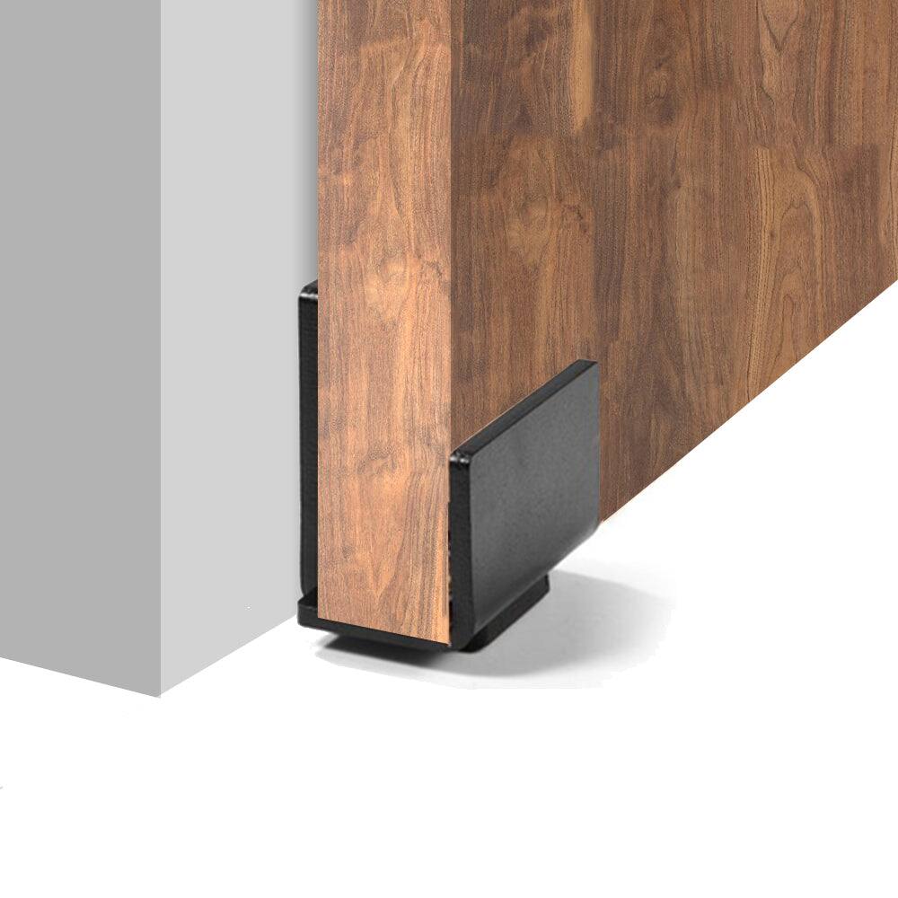 Boyel Living 1.43 in. Steel U Shape Heavy Duty Sliding Barn Door Floor ...