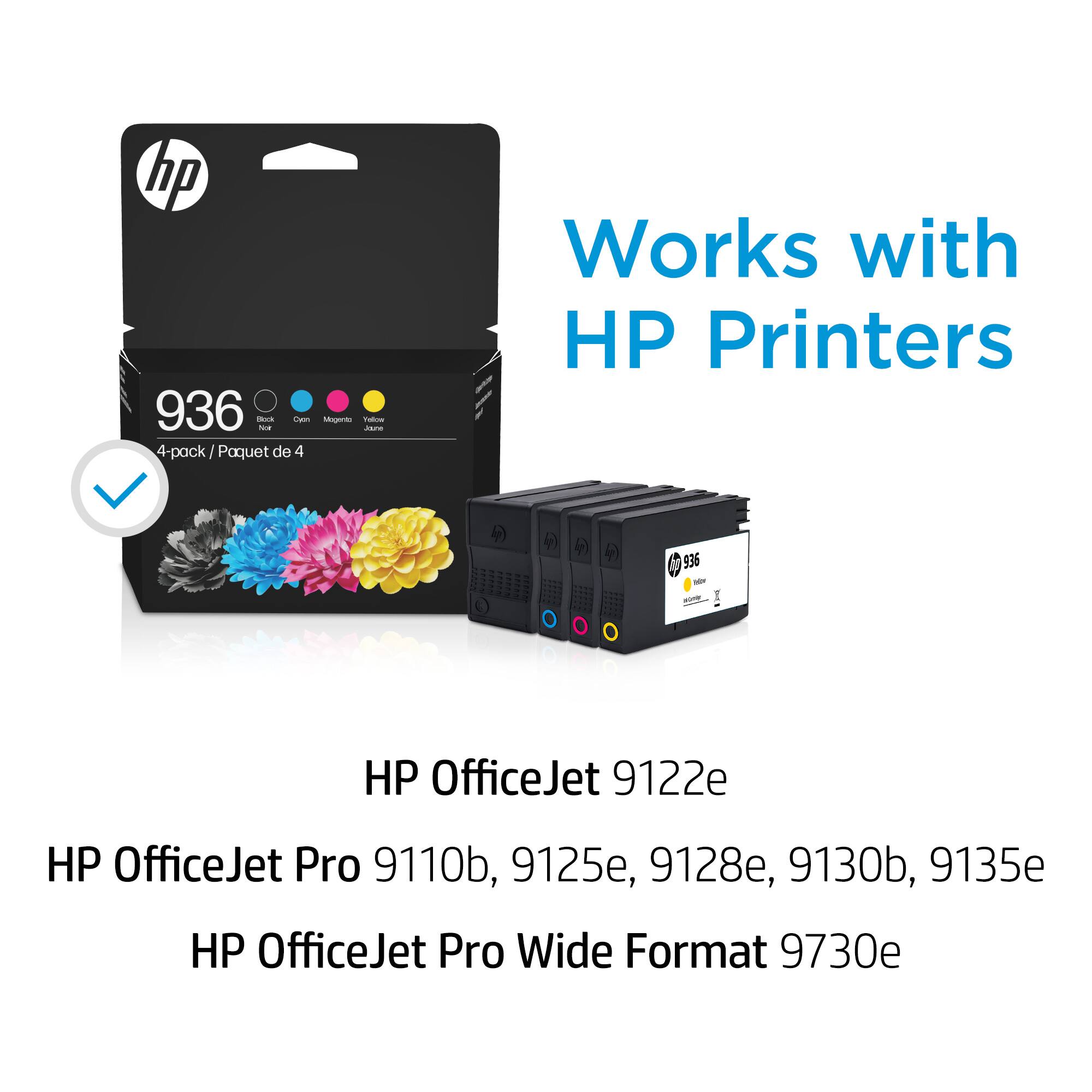 HP 936 4 Pack Standard Capacity Ink Cartridges Black/Cyan/Magenta ...