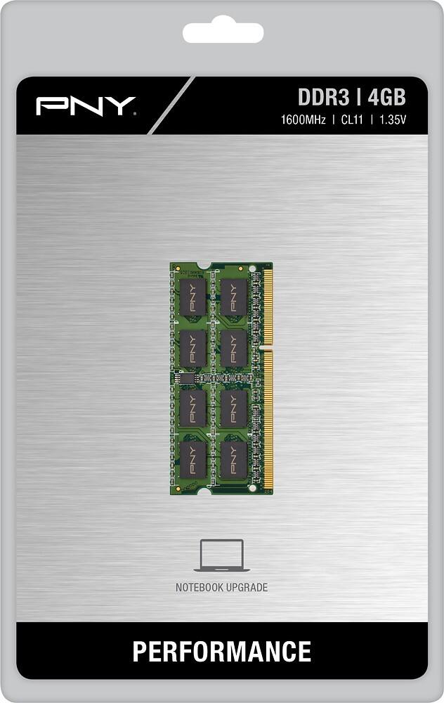 Best Buy: PNY Performance 4GB 1.6GHz PC3-12800 DDR3 SoDIMM Laptop ...