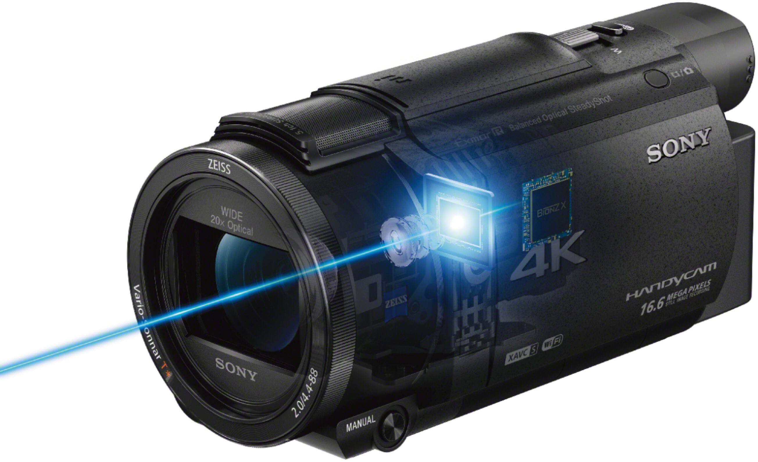 Sony Handycam AX53 4K Flash Memory Premium Camcorder Black FDRAX53/B ...