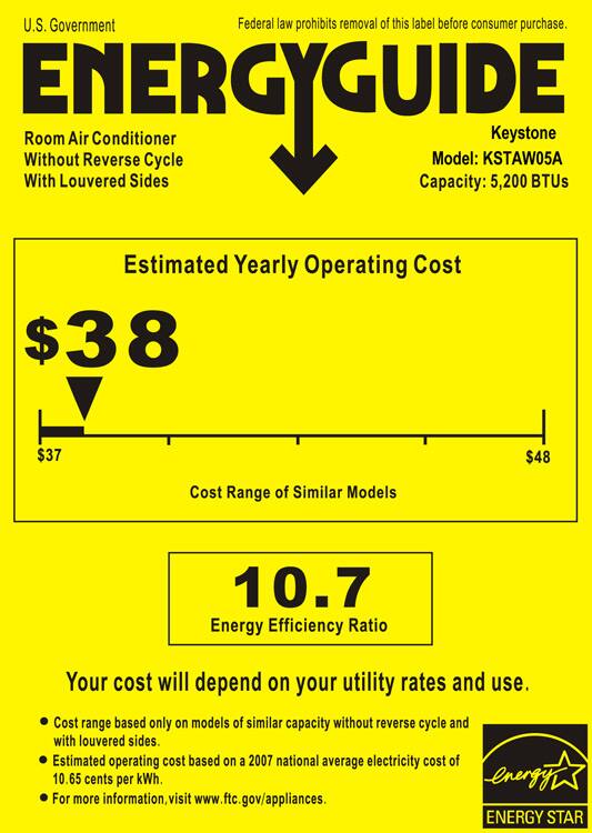 Customer Reviews: Keystone 5,000 BTU Window Air Conditioner KSTAW05A ...