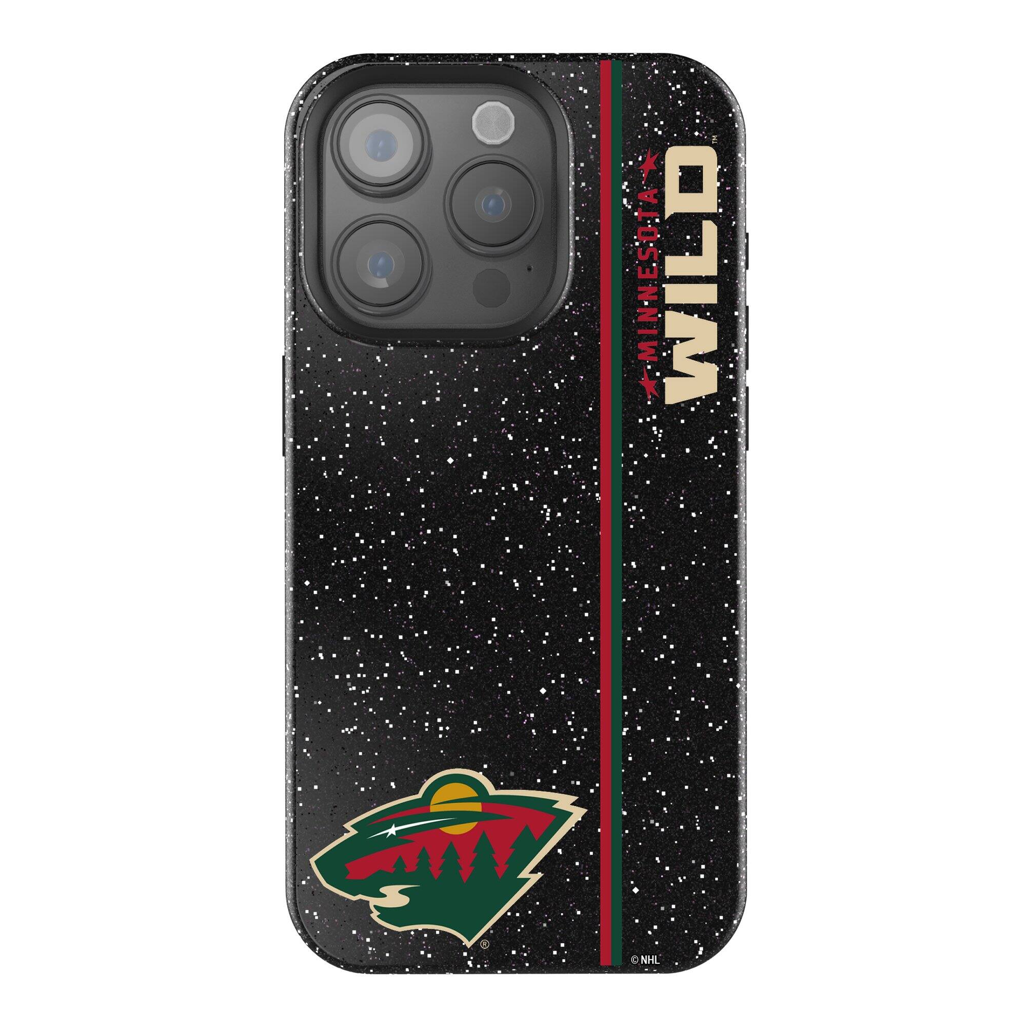 Keyscaper NHL Minnesota Wild Sidebar Bling iPhone Case 15 Pro Black ...