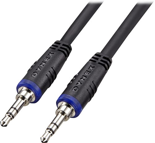 Best Buy: Dynex™ 4' 3.5mm Flat Stereo Audio Cable Black DX-DFAUX