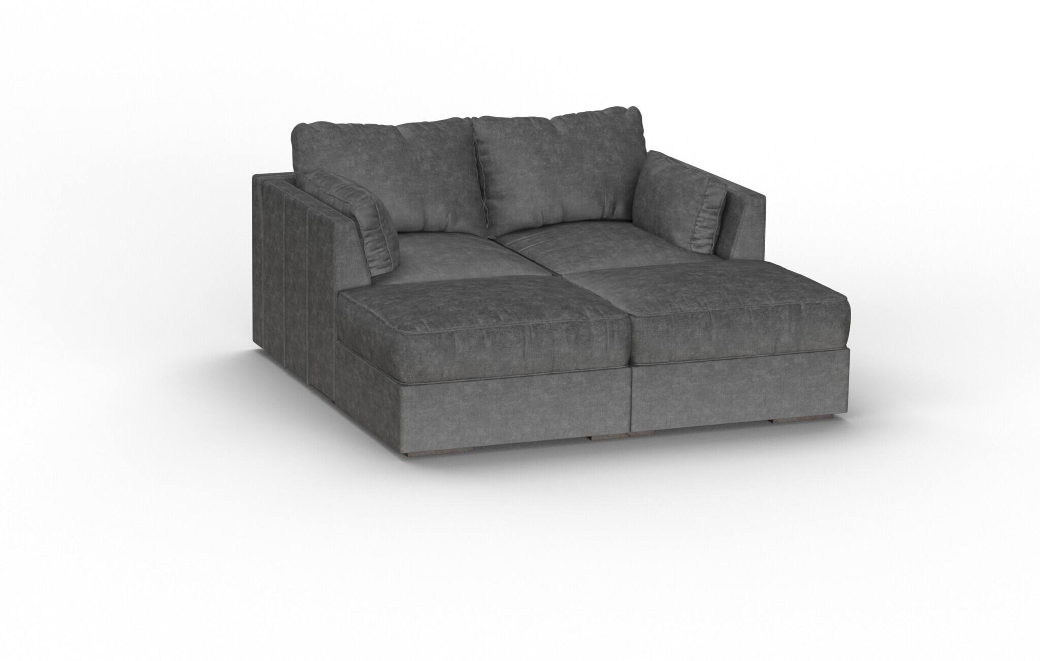 Lovesac 4 Sts (1 Stg) + 4 Ang Sds Charcoal Grey CV & LS Charcoal Grey ...