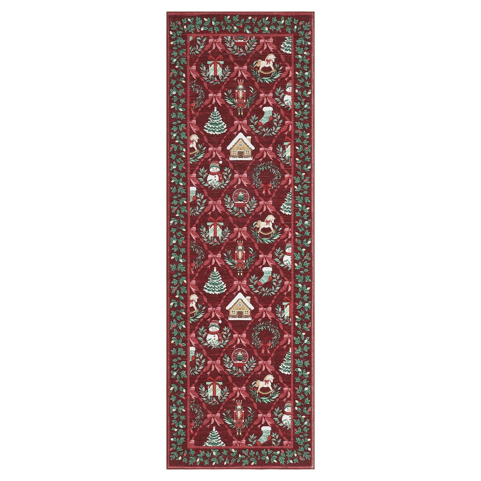 Paradigms Interiors Christmas Runner Rug 2. Runners For Hallways Non ...