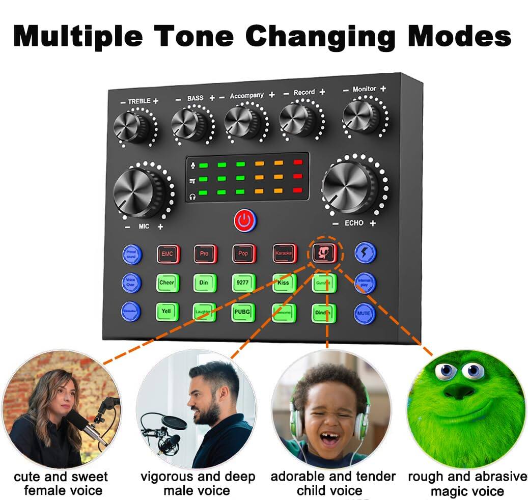 METALTON Podcast Equipment Bundle Bm 800 Mic Kit With Live Sound Card ...