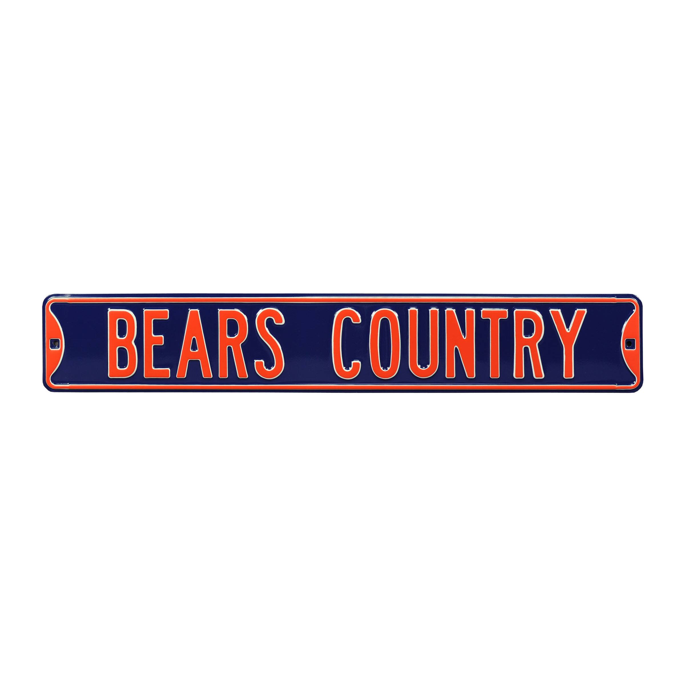Authentic Street Signs Chicago Bears 6" x 36" Steel Street Sign Navy ...