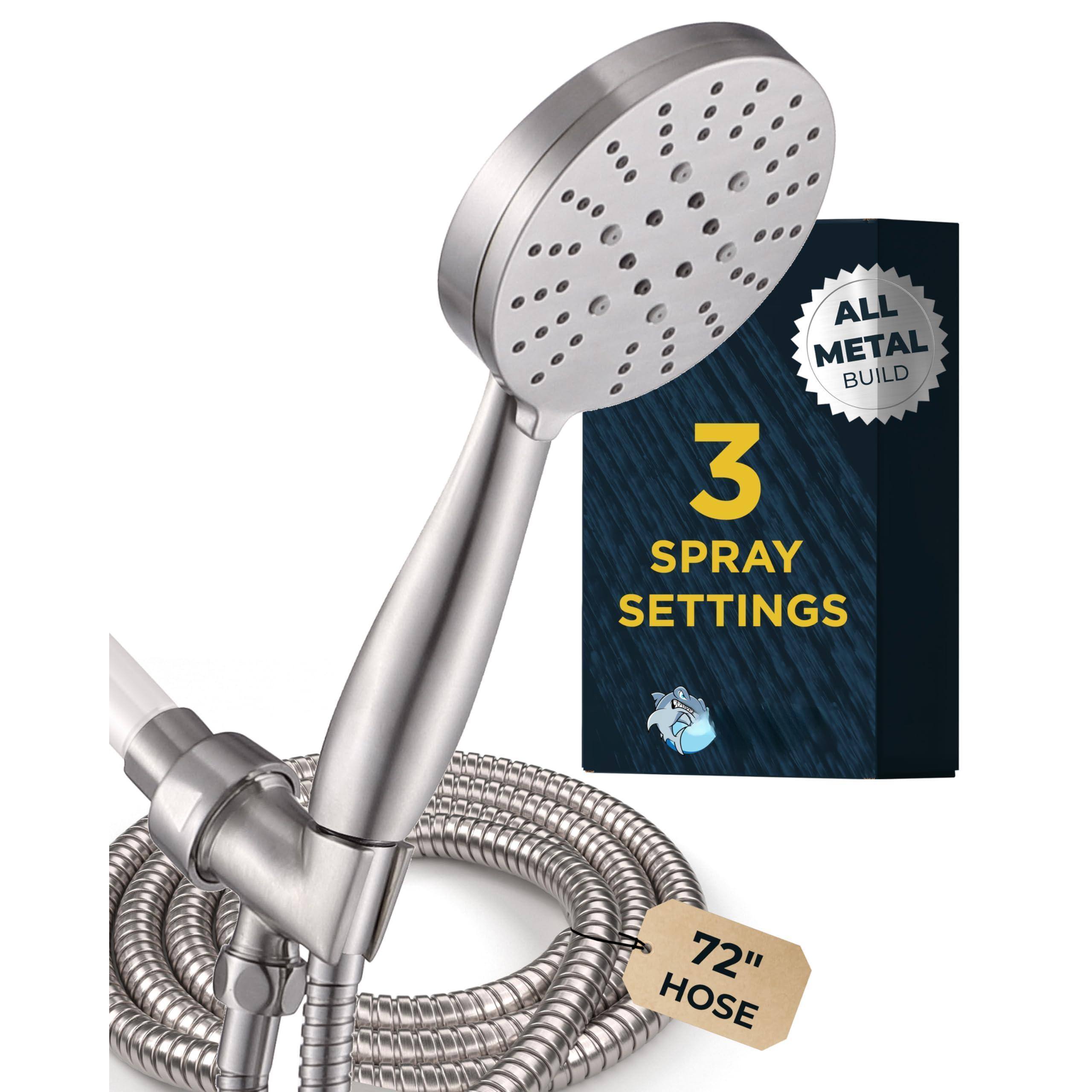 Paradigms Interiors Solid Metal 3 spray Handheld Shower Head With Long ...
