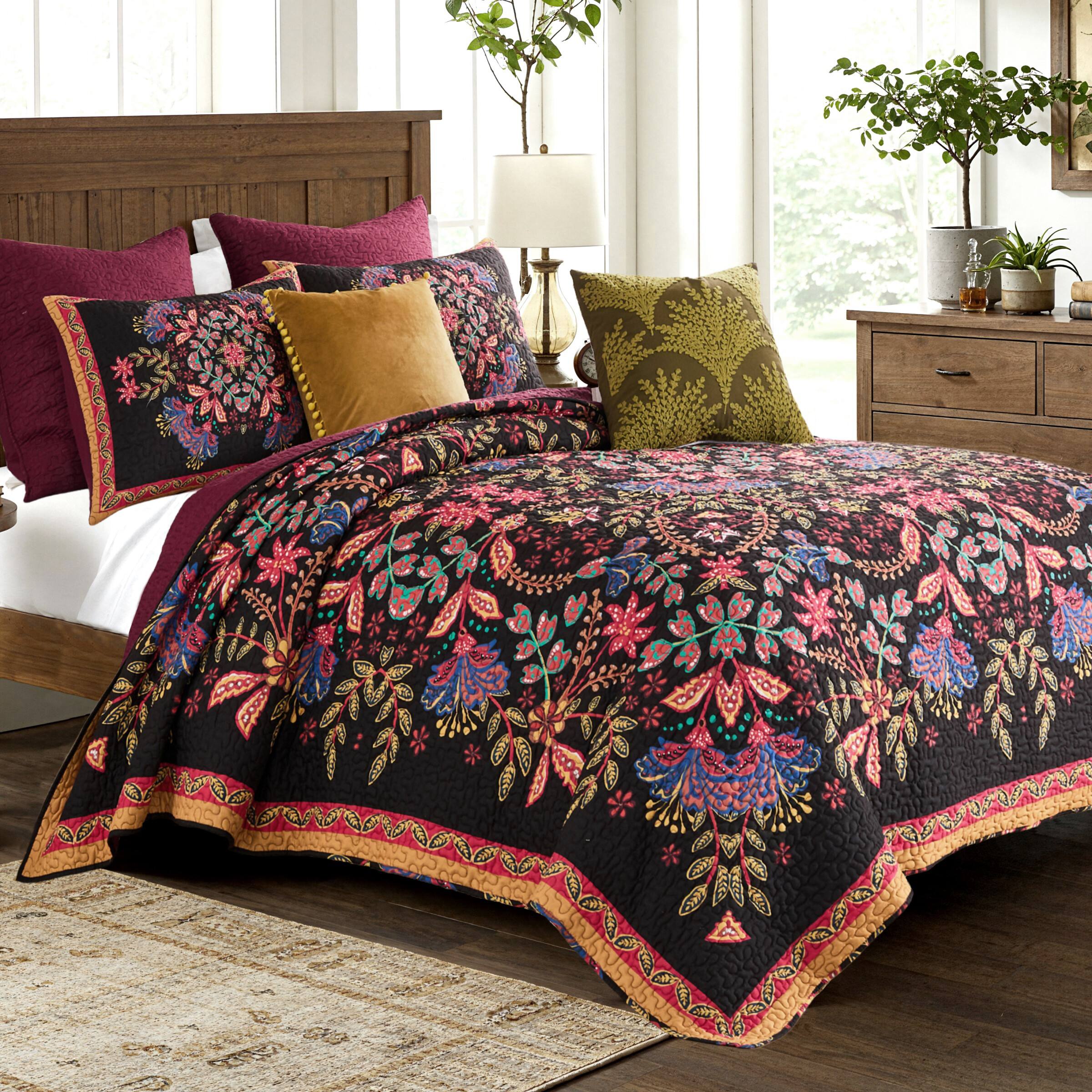BreeBe Jessa Quilt Set 3 Piece Full/Queen Midnight GL-2505NMSQ - Best Buy