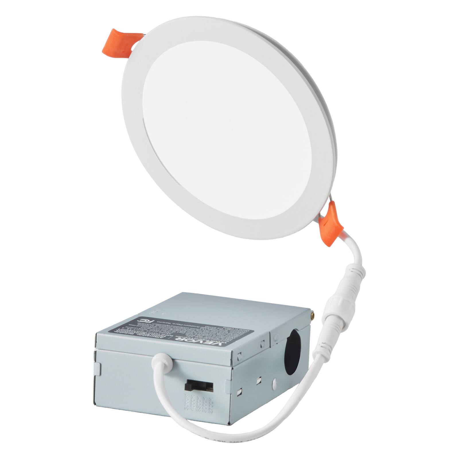 VEVOR 12 Pack 6 Inch LED Recessed Ceiling Light, 5CCT, Canless Wafer ...