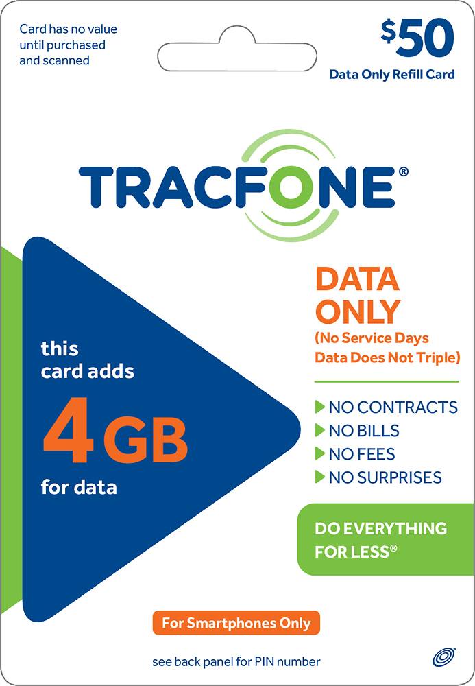 Tracfone $50 Data Plan 4GB Multi TRACFONE DATA V2 $50 - Best Buy