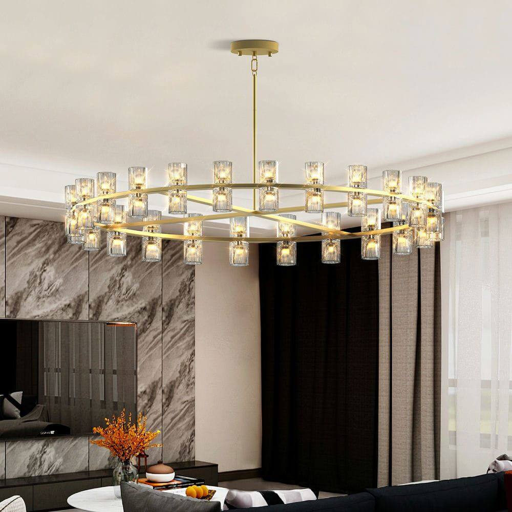 Kadyn 48 Inches Luxury Chandeliers Crystal Living Room Decorative ...
