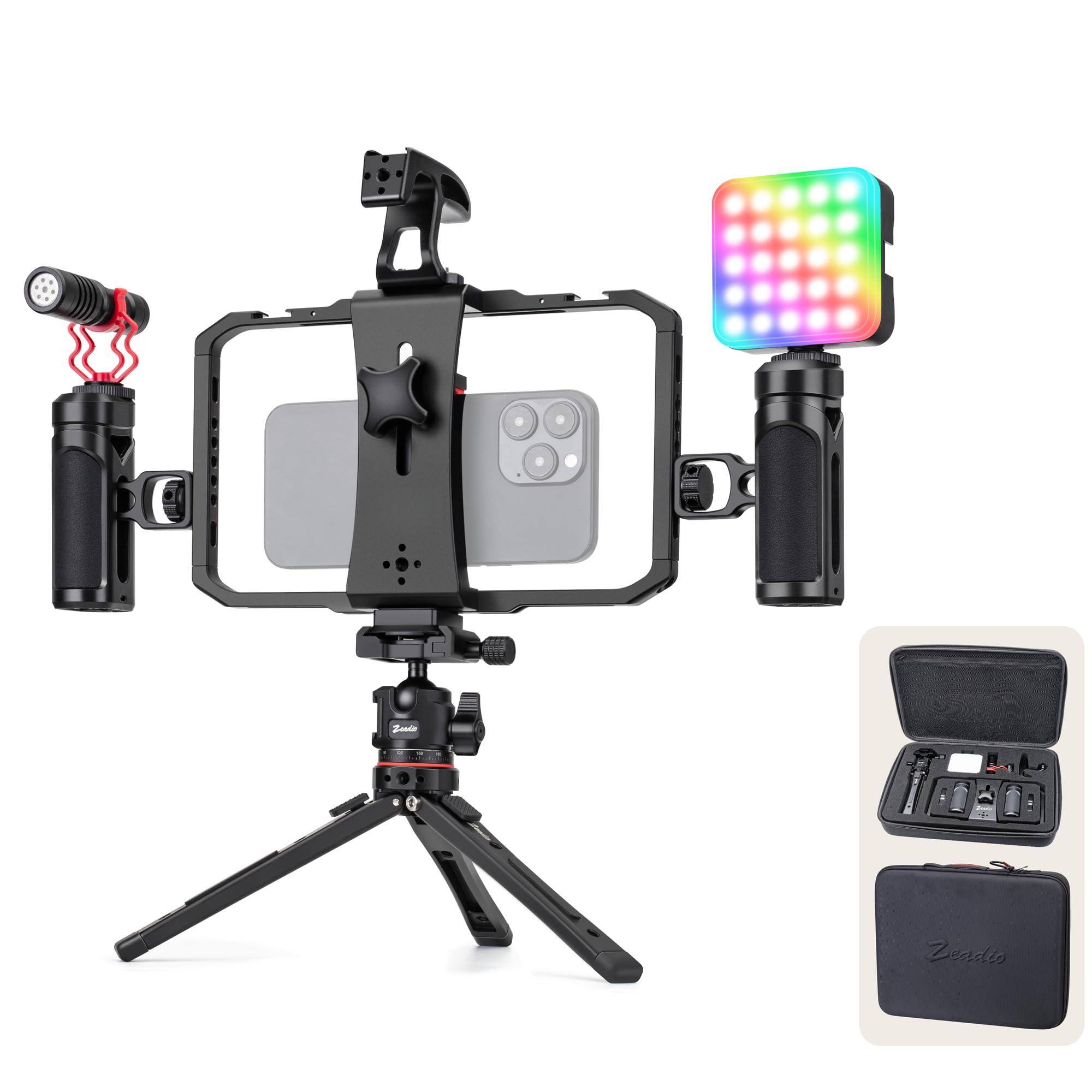 COTTAGE Aluminum Smartphone Stabilizer Grip Foldable Cellphone Video ...