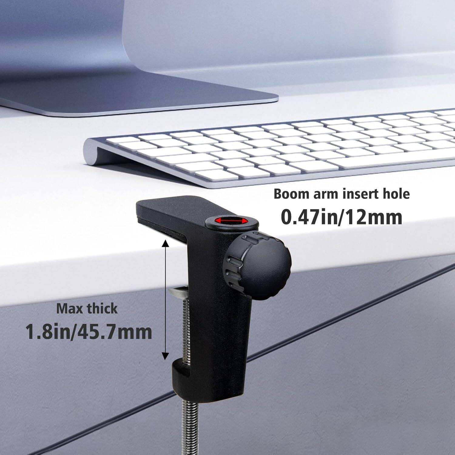 PARKER SLATER Metal desk clamp for microphone boom arm stand holder ...