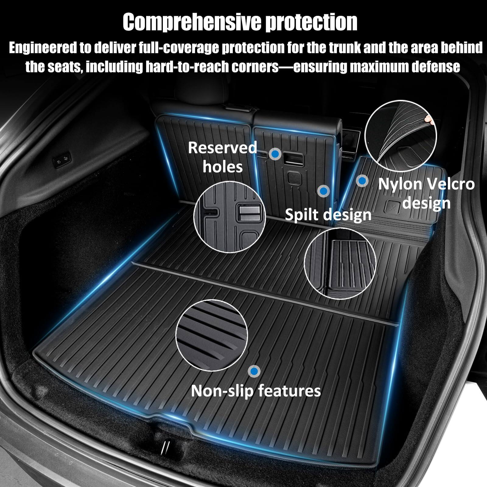 Dazzling Pops All Weather Floor Mats Model Y Juniper Cargo Mat With ...
