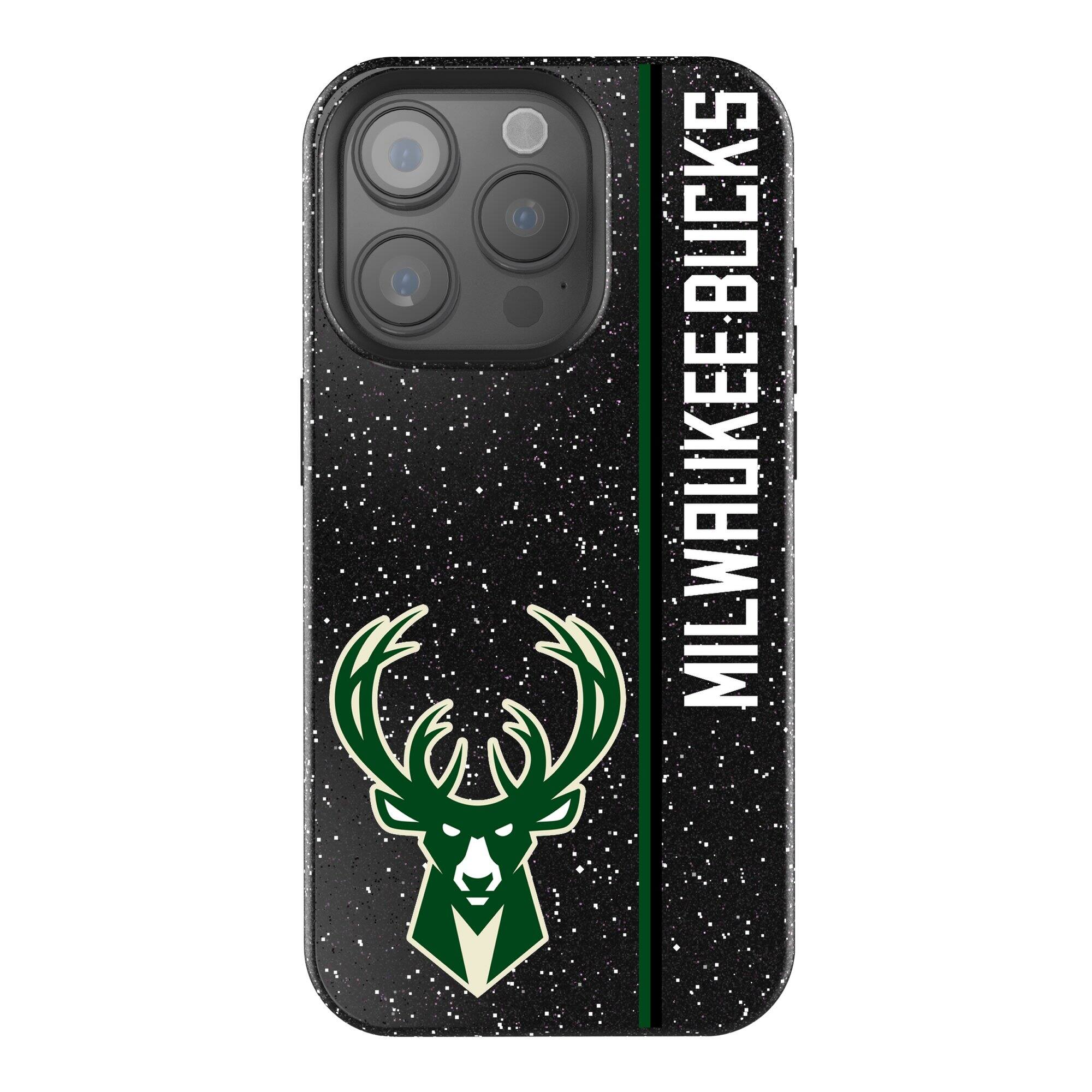 Keyscaper NBA Milwaukee Bucks Sidebar Bling iPhone Case 16 Plus Black ...