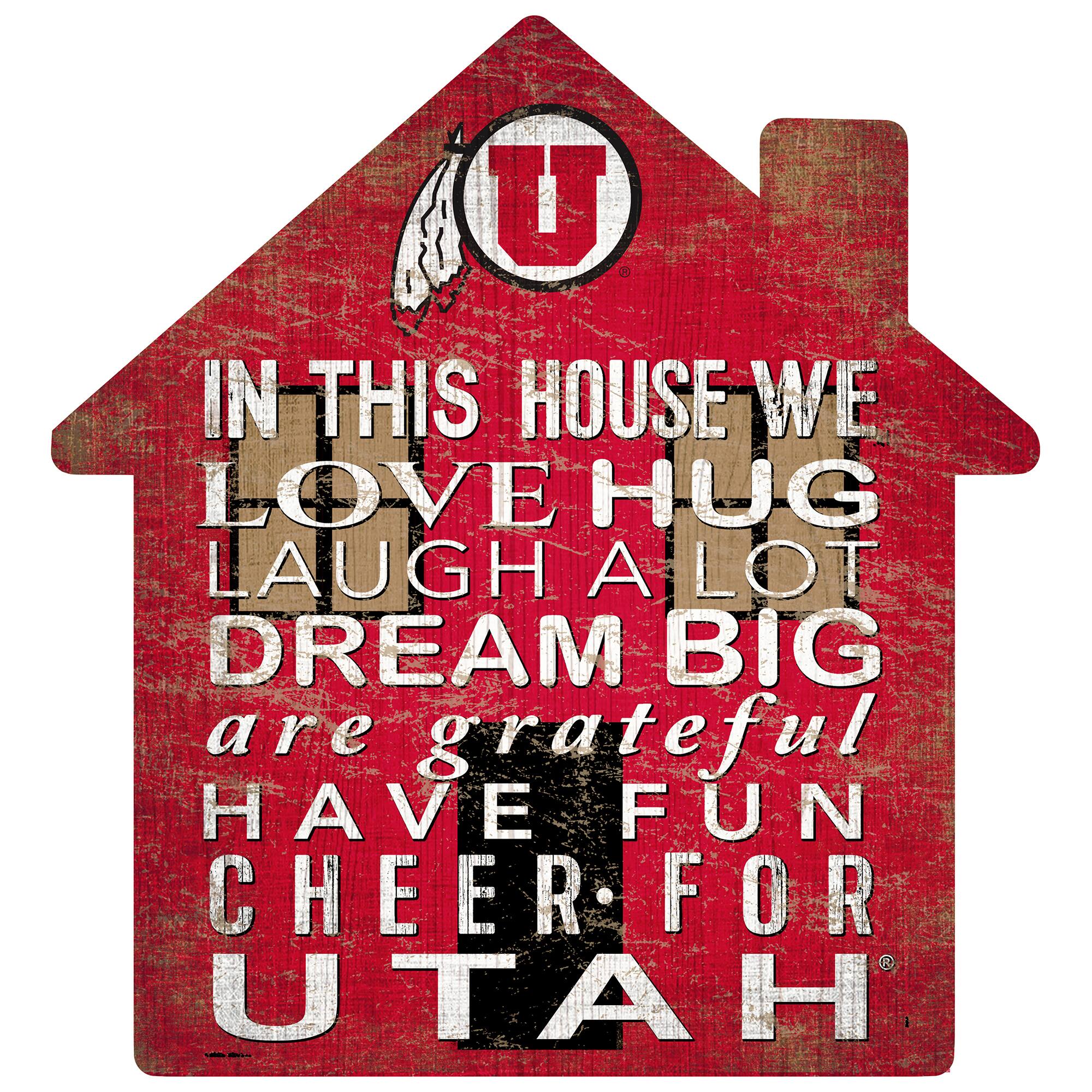 Fan Creations Utah Utes 12'' Team House Sign Multicolor 4268063 - Best Buy