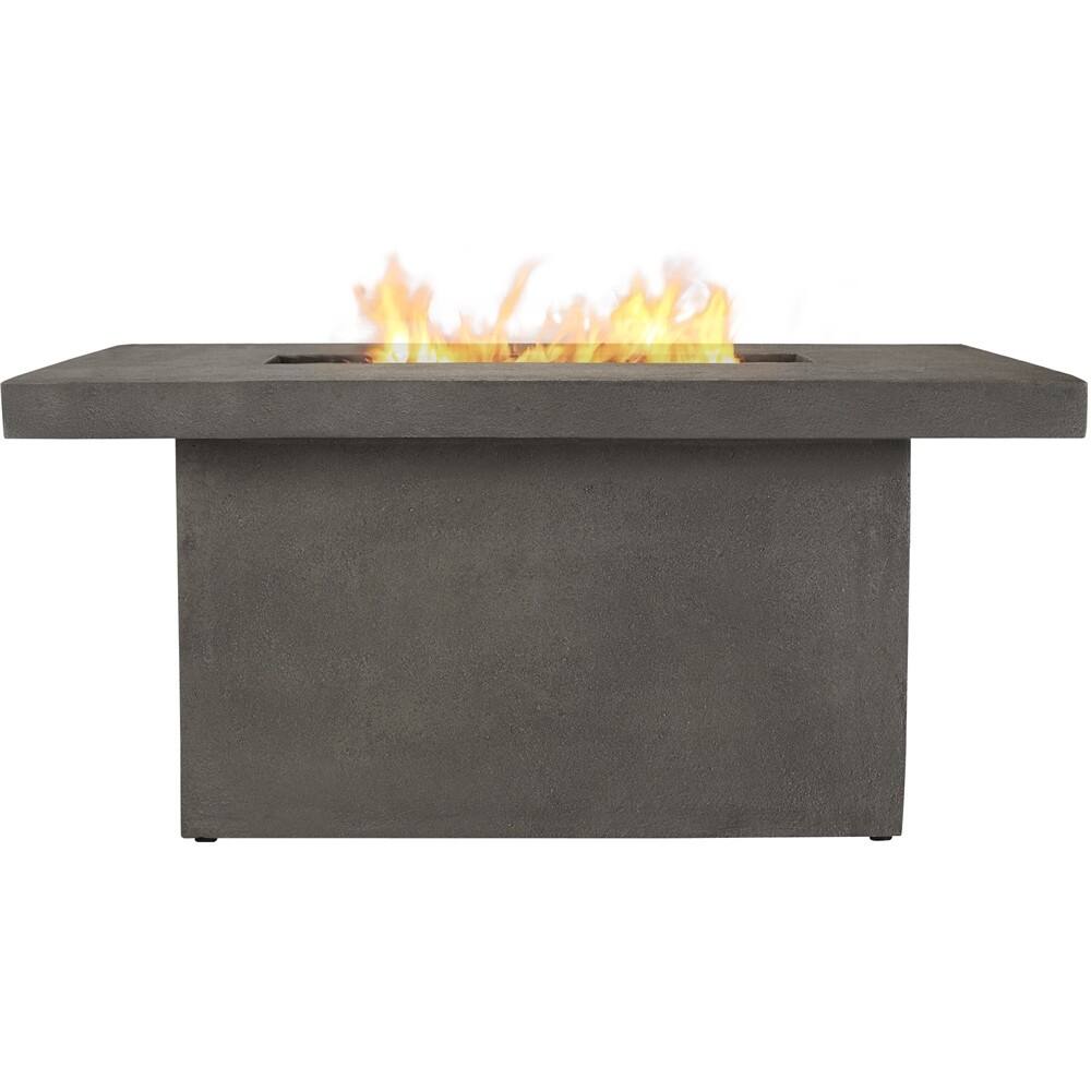 Best Buy: Real Flame Ventura Rectangle Chat Height Propane Fire Table Glacier Gray 9640LP-GG