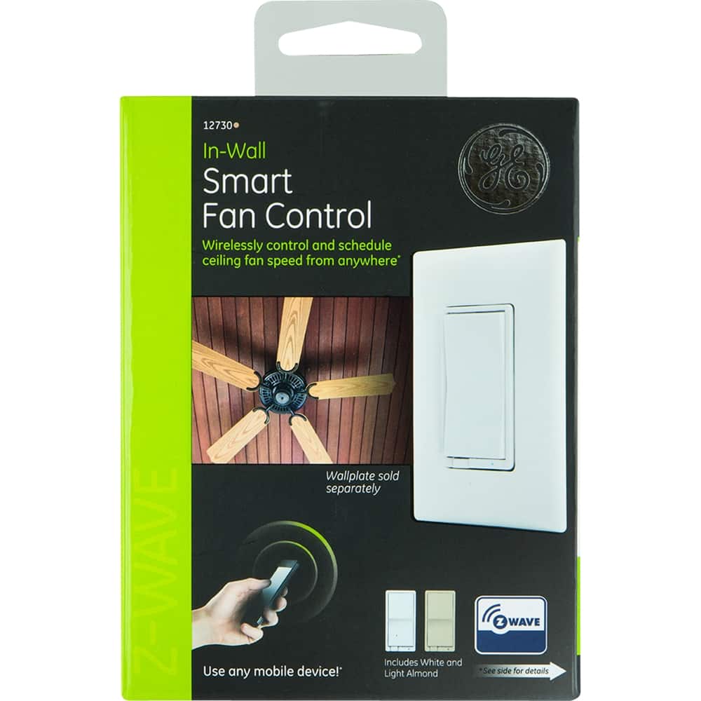 Best Buy: GE Z-Wave In-Wall Smart Wireless Fan Control White 12730