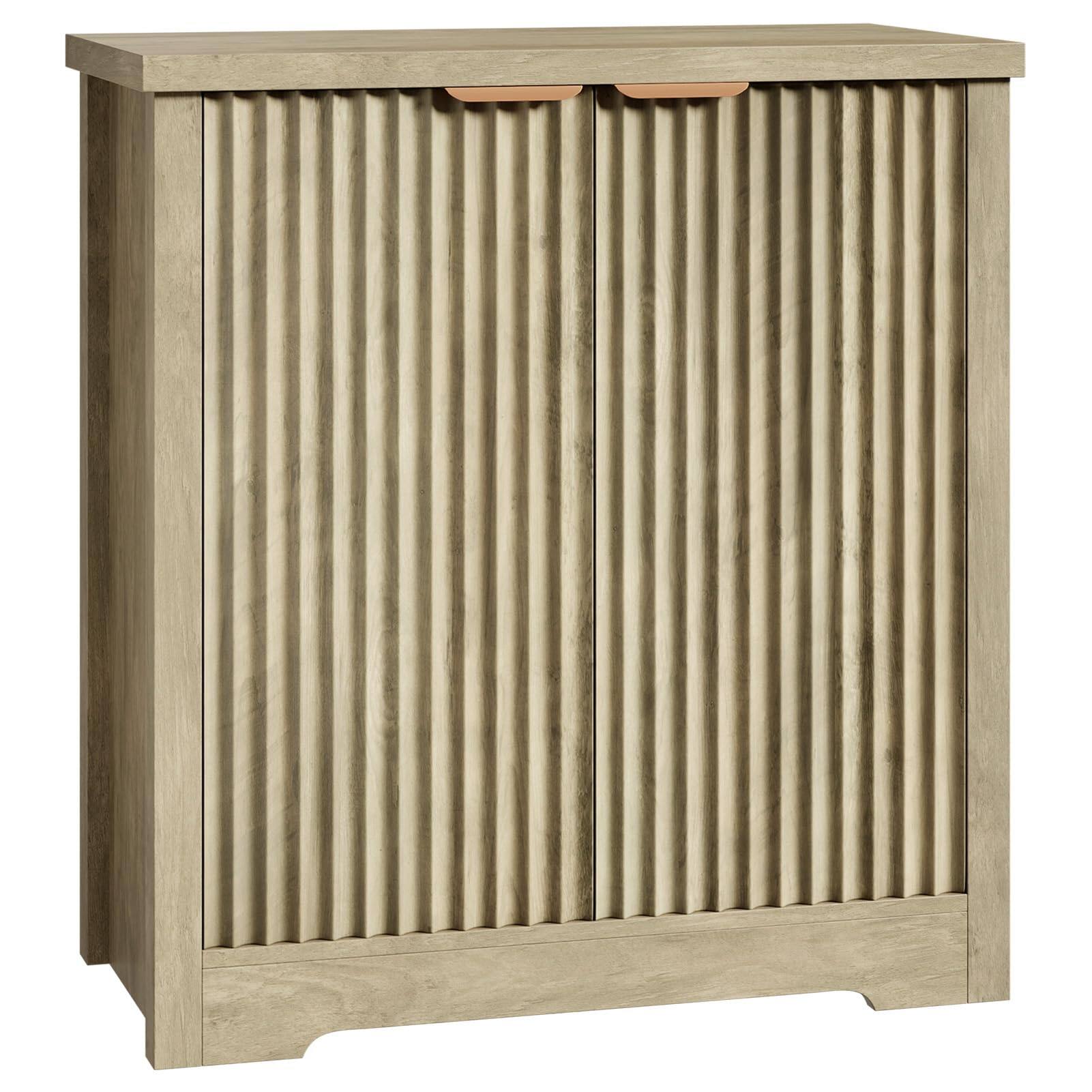 Jojoka Fluted Buffet Sideboard Cabinet with Storage, 2 Doors ...