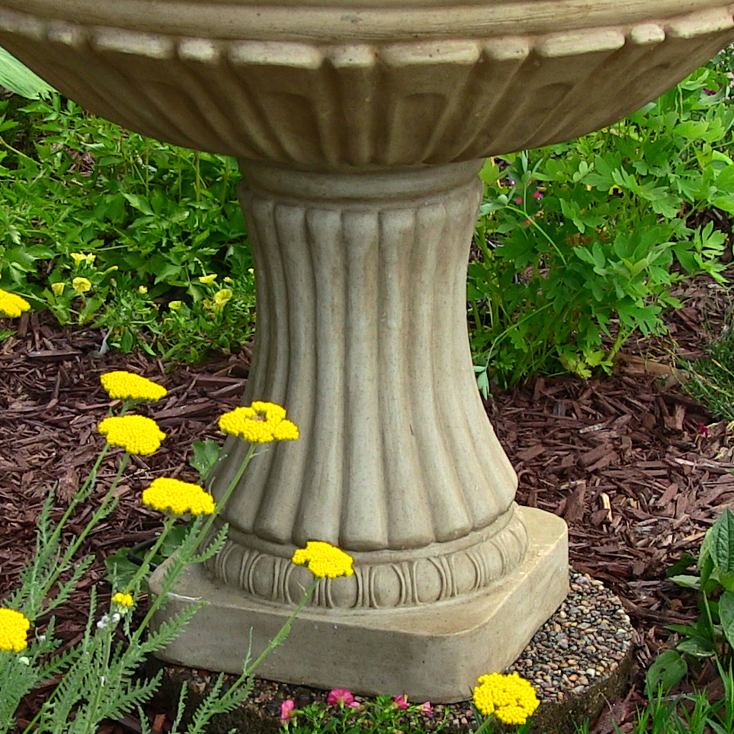 Sunnydaze Classic Designer Polystone Outdoor 3 Tier Fountain Light ...