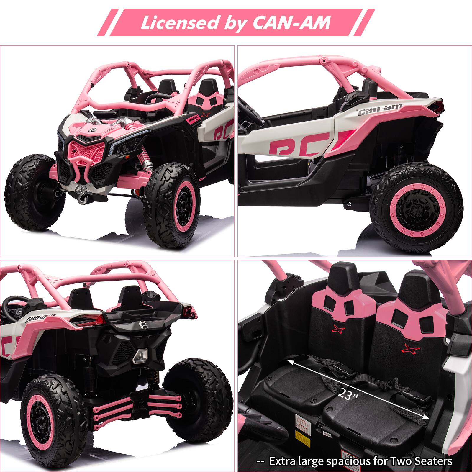 Qeetex 2 Seater Licensed Can Am Electric Off Road Ride On UTV Car for ...