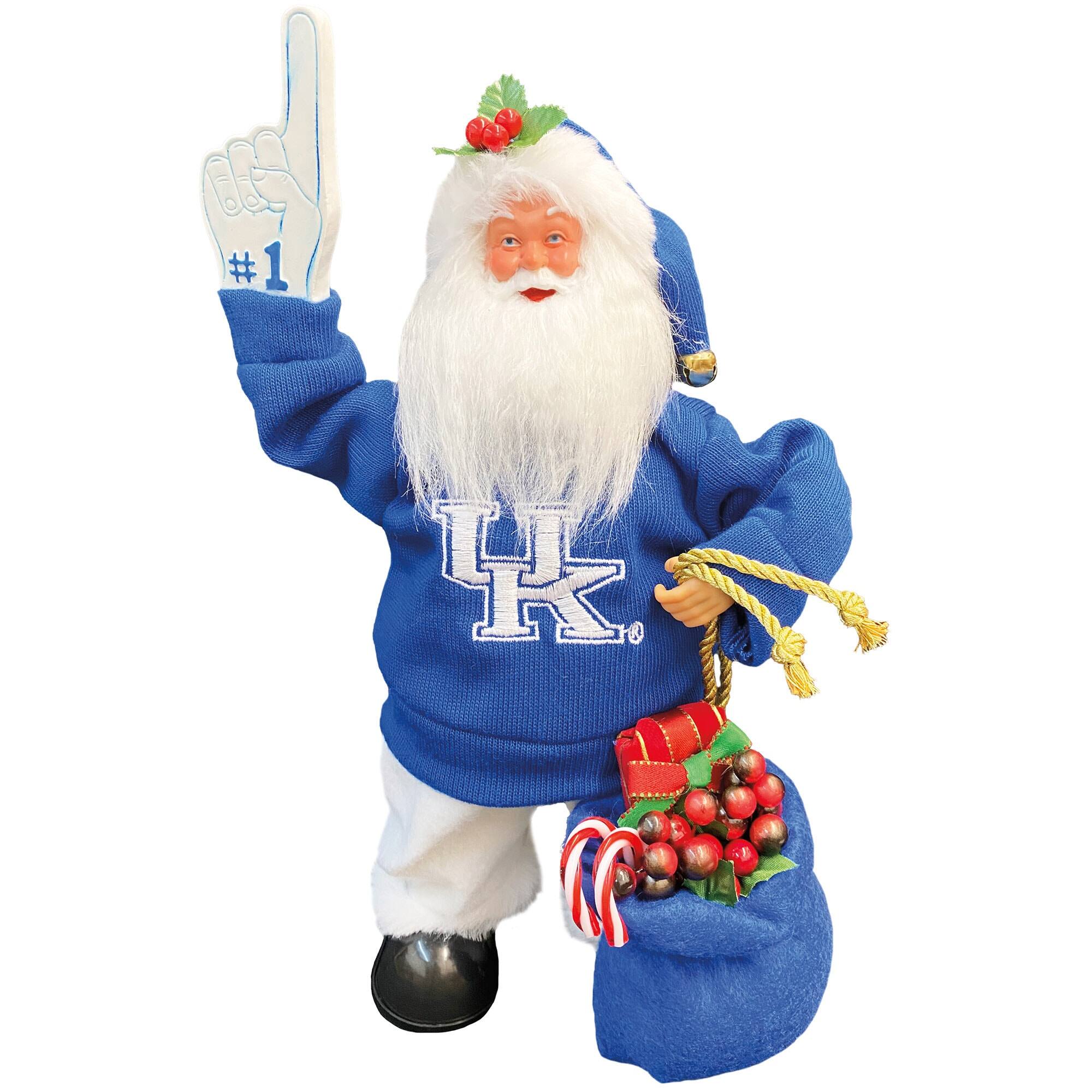 Santa's Workshop Kentucky Wildcats 12" Animated Musical Santa Blue ...