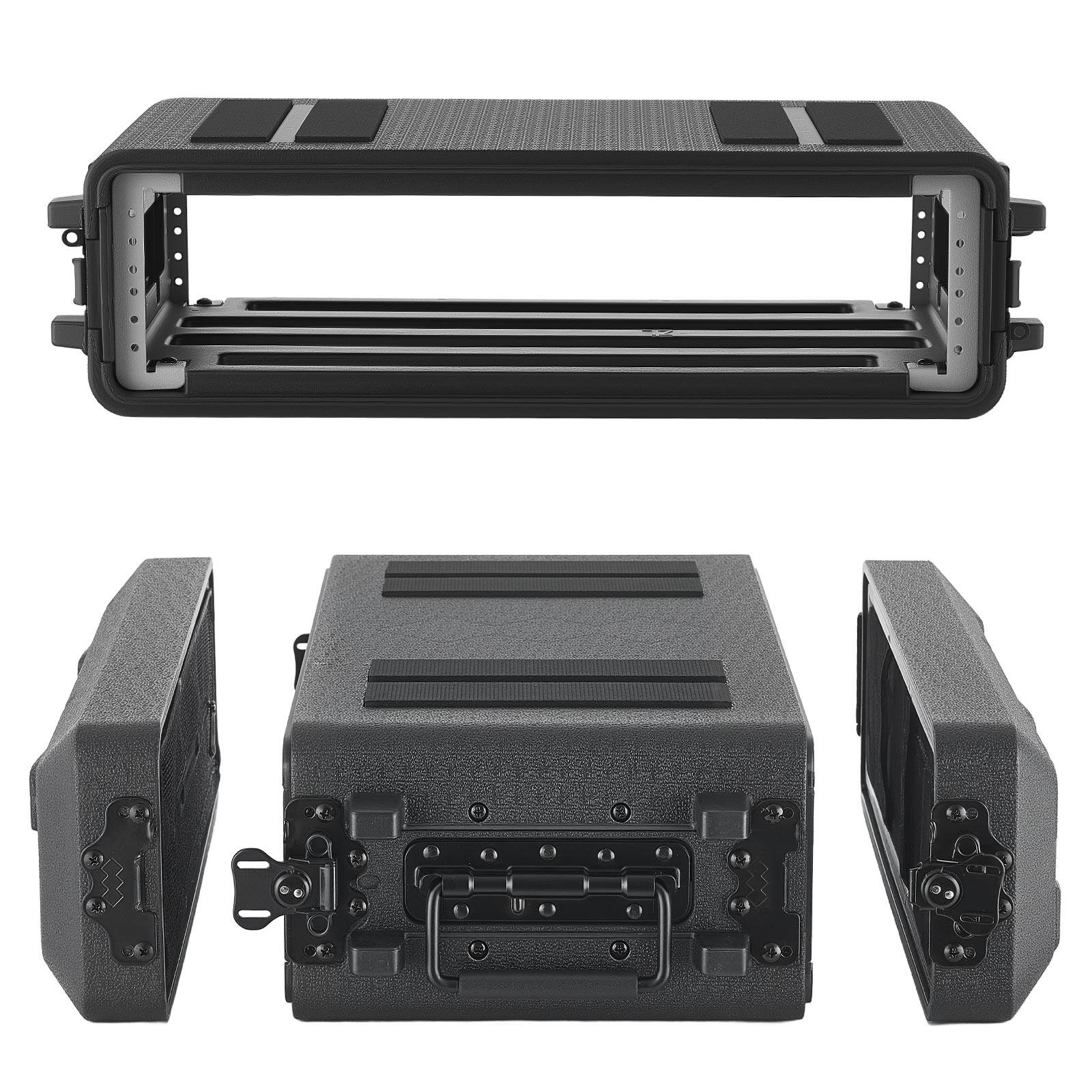 VEVOR 2U Rack Case, 12 in Depth, Rackmount Flight Case Shallow Rack ...