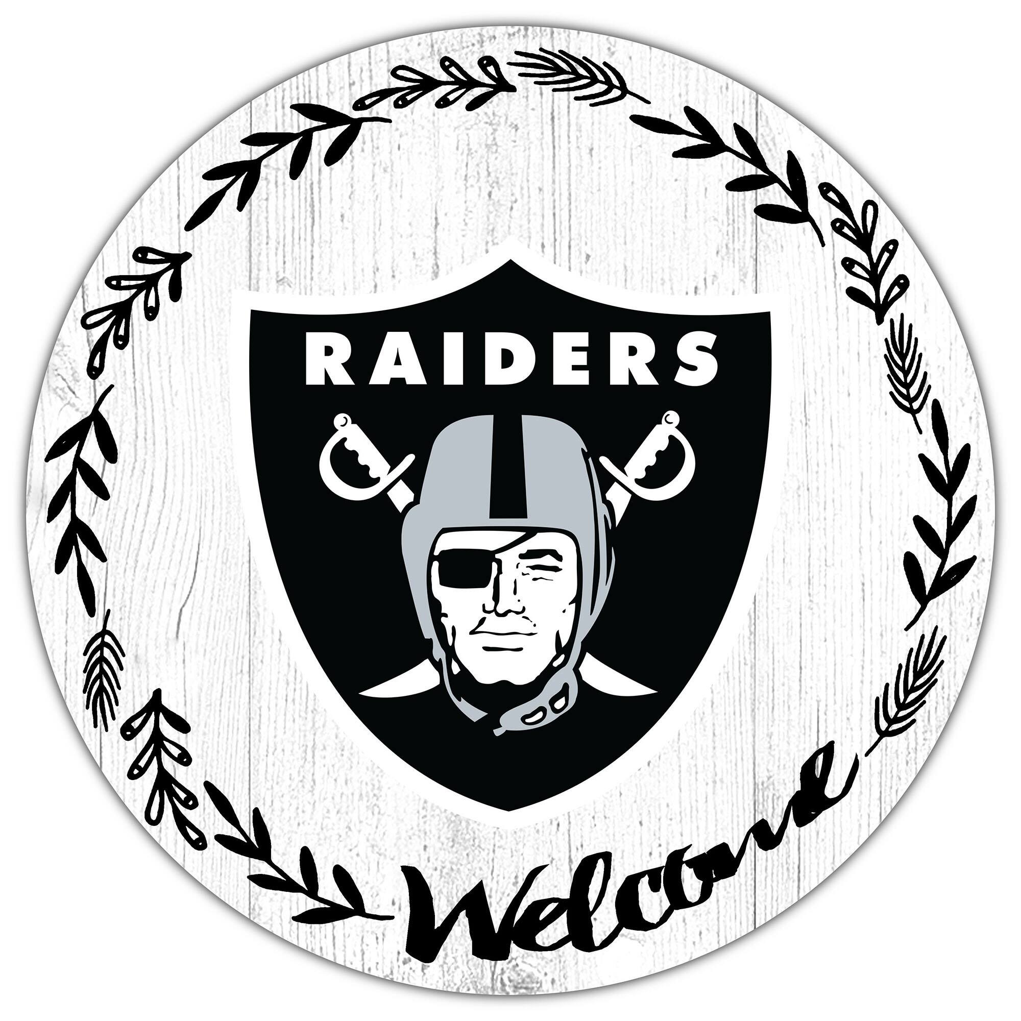 Fan Creations Las Vegas Raiders 12" Welcome Circle Sign Multicolor ...