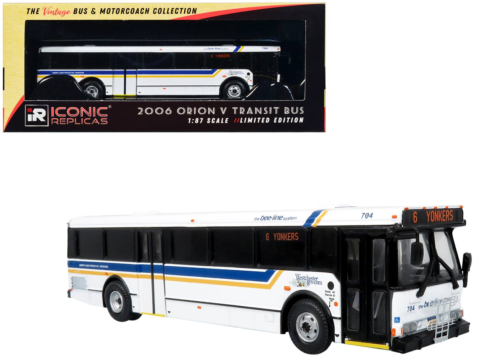 Iconic Replicas 2006 Orion V Transit Bus Westchester NY Bee Line 6 ...