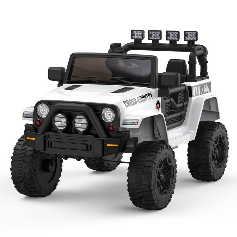 Qeetex 12V Electric Ride On Truck for Kids, Dual Modes, LED Lights ...