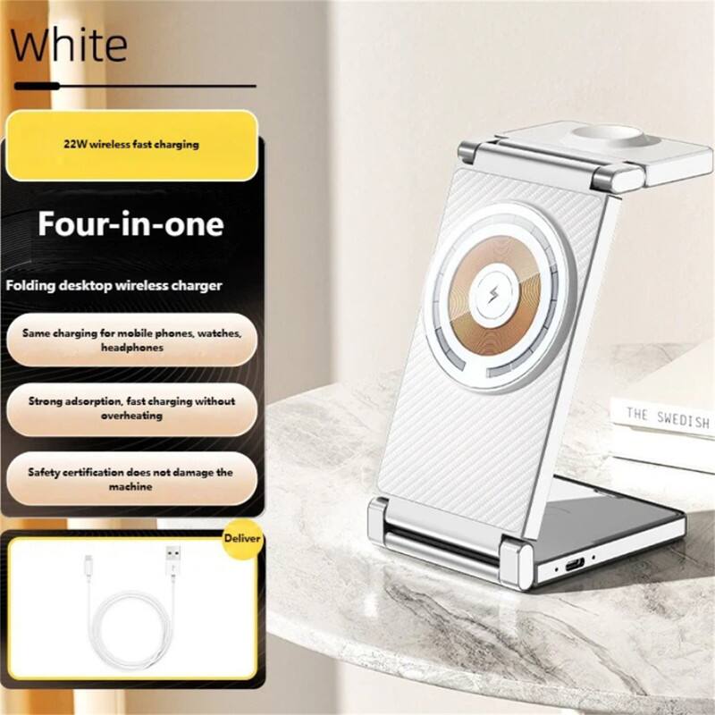 White22W wireless fast chargingFour-in-oneFolding desktop wireless ...