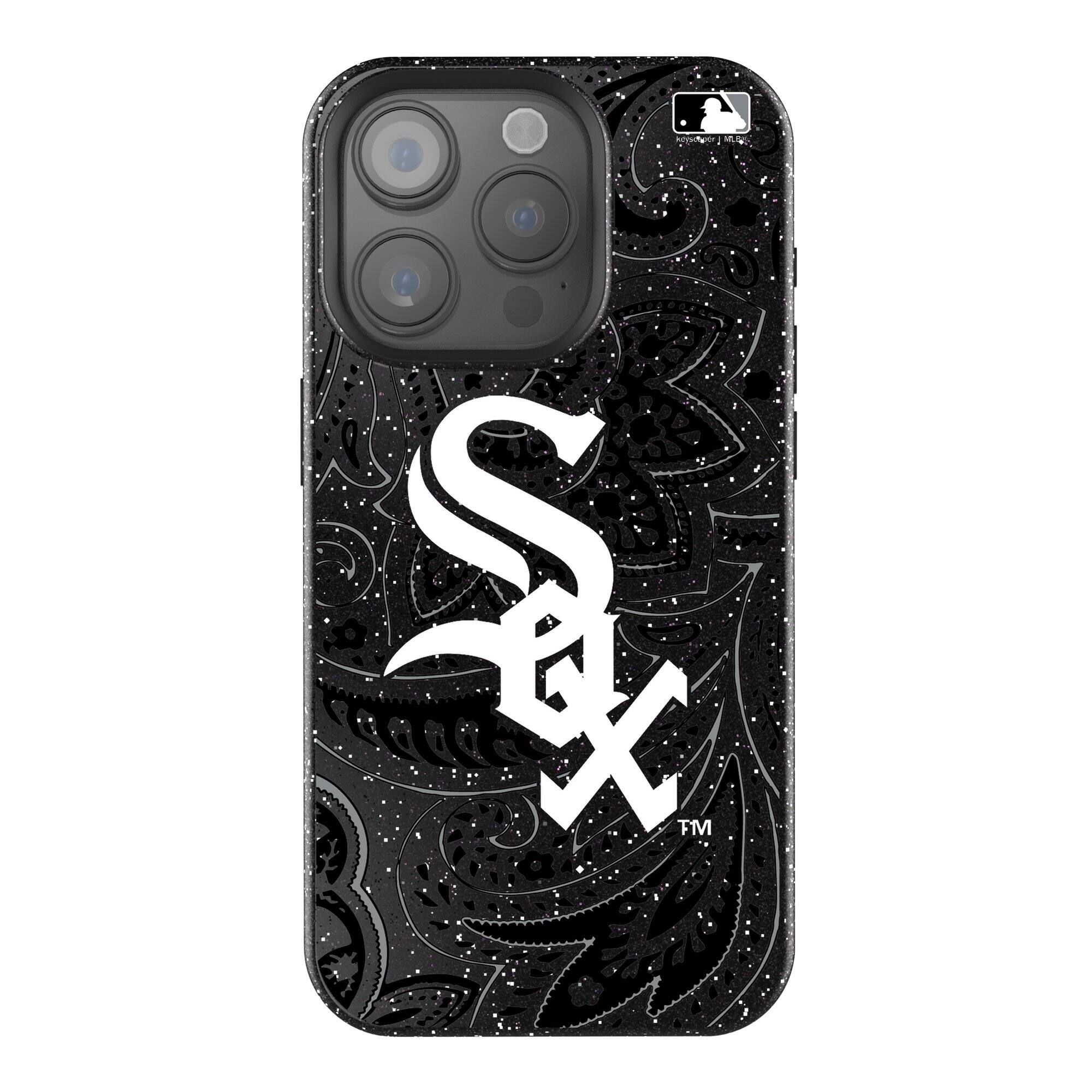 Keyscaper MLB Chicago White Sox Paisley Bling iPhone Case 14 Plus Black ...